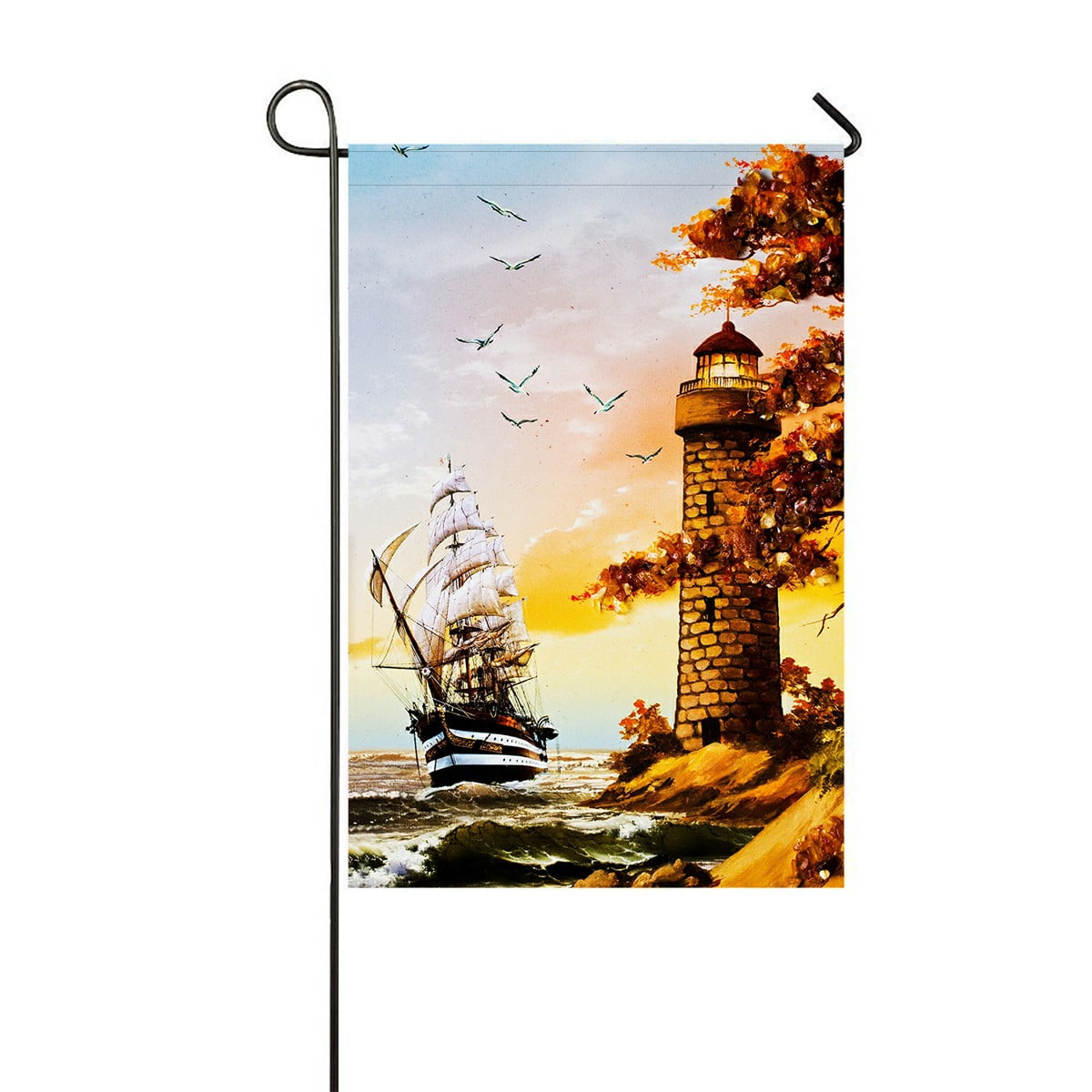 ECZJNT hand painted color picture old Garden Flag Outdoor Flag Home ...