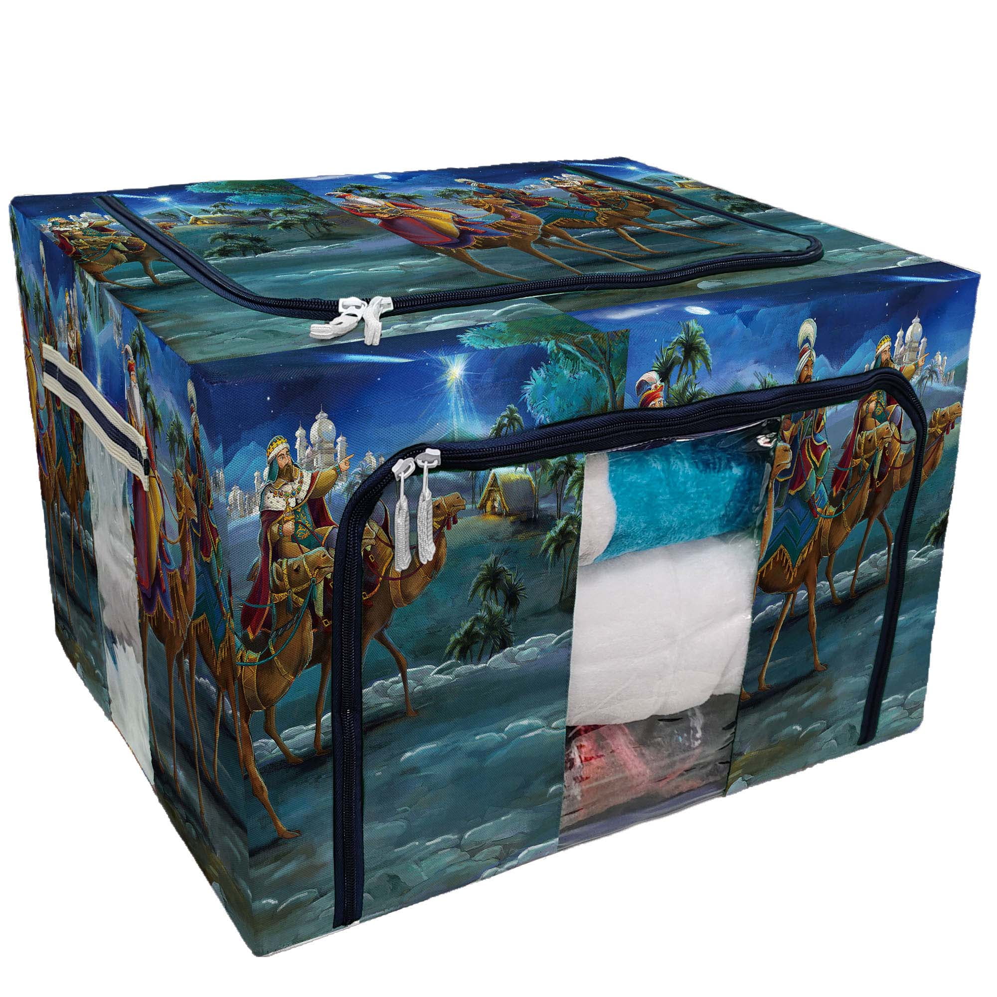 ECZJNT holy family three kings scene Storage Bag Clear Window Storage ...