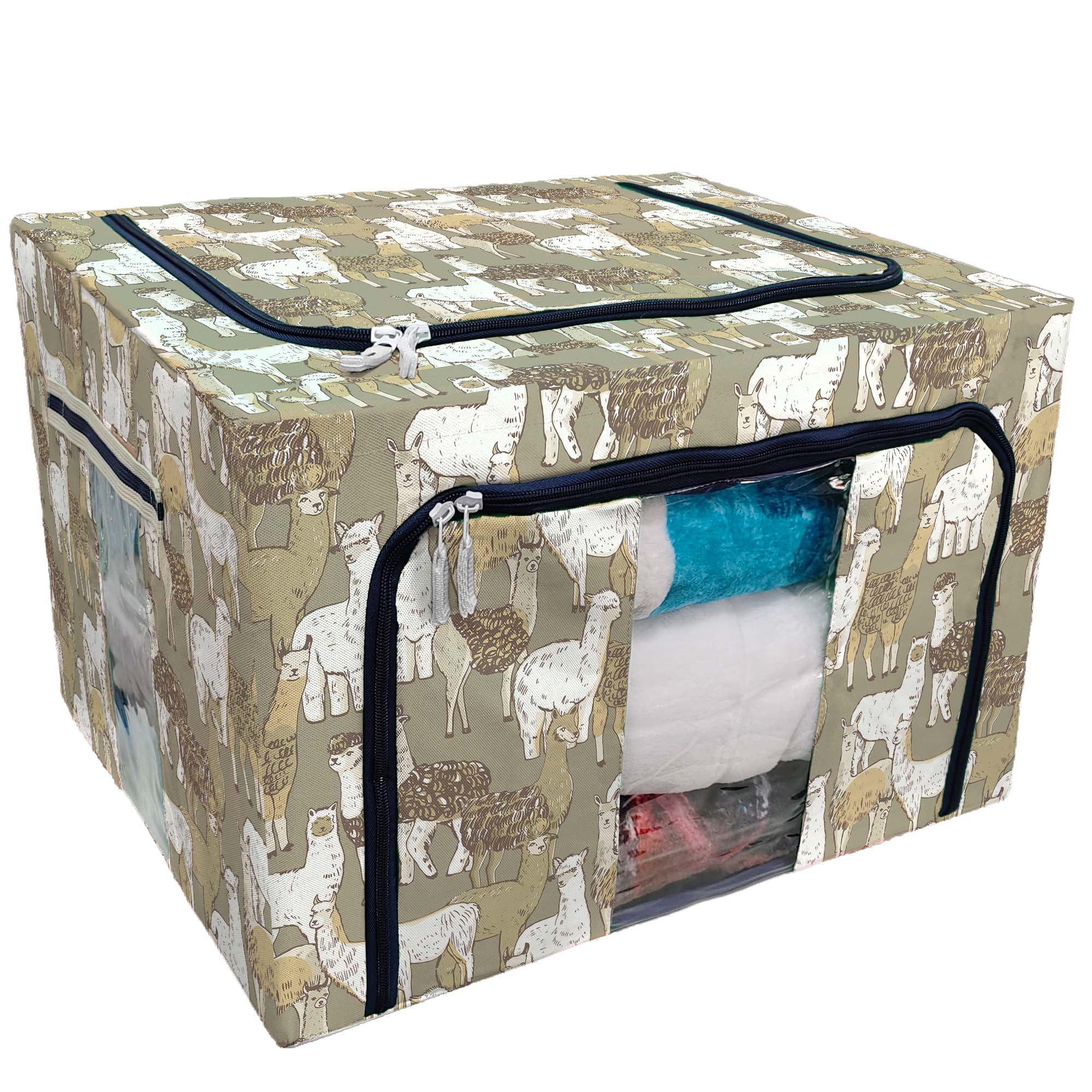 ECZJNT lama Storage Bag Clear Window Storage Bins Boxes Large Capacity ...