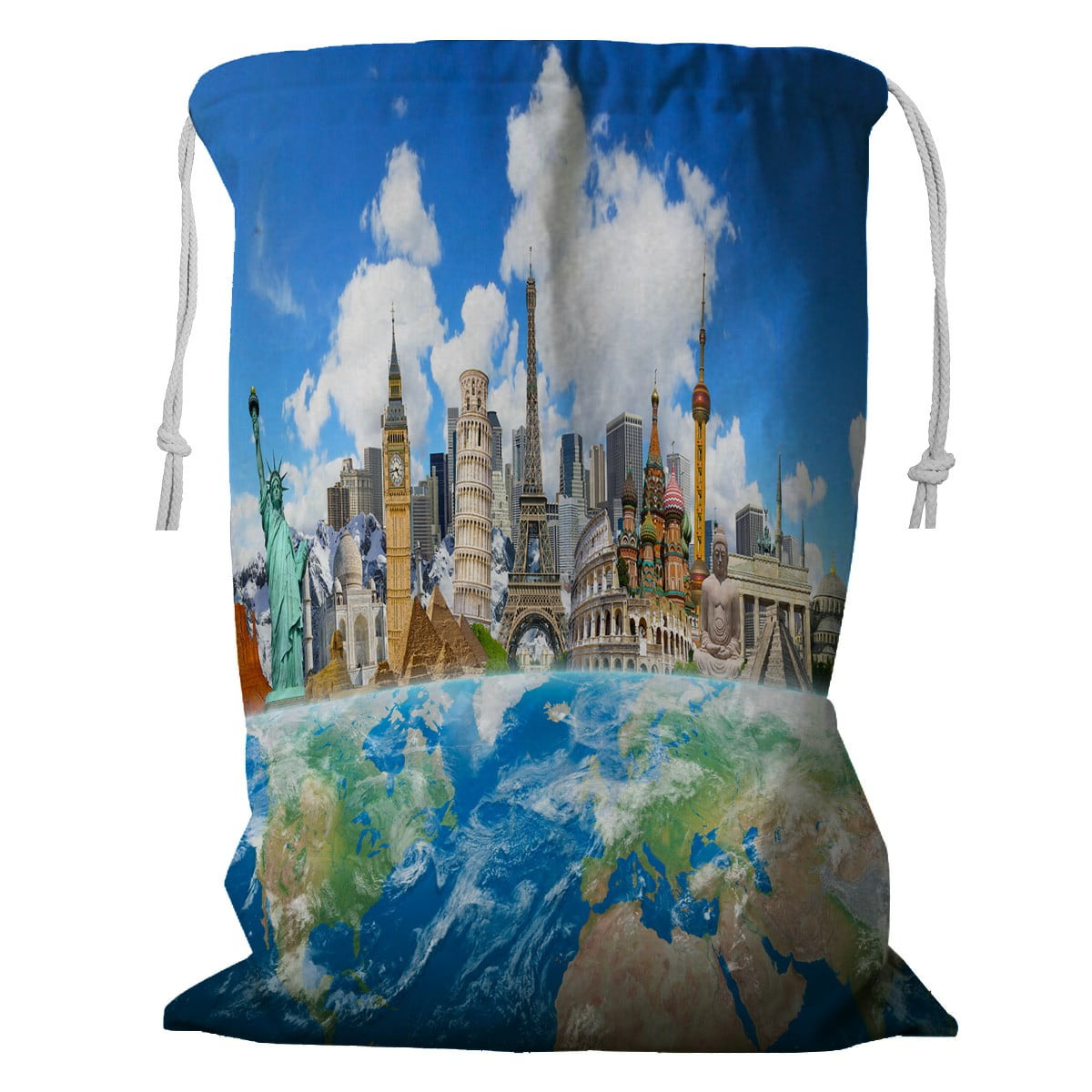 ECZJNT landmarks world surrounding planet Earth Storage Basket Laundry ...
