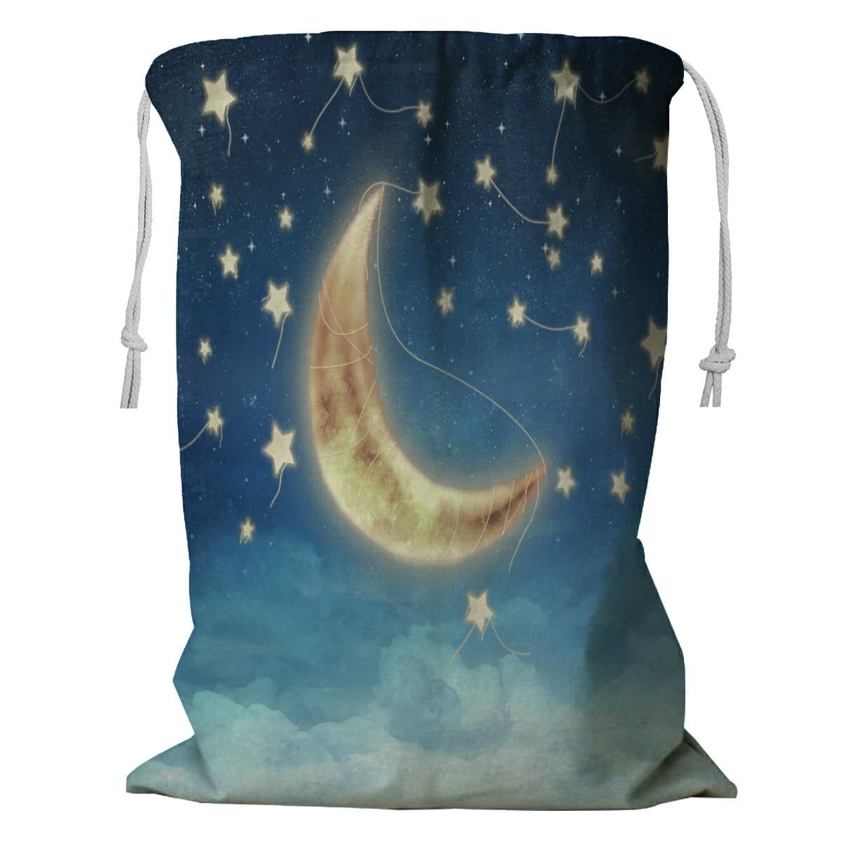 ECZJNT night sky with fantastic moon Storage Basket Laundry Bag with ...