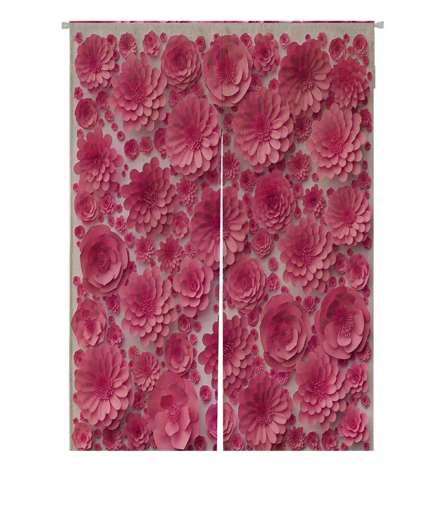 ECZJNT pink paper flowers floral bridal bouquet quilling Japanese Noren ...