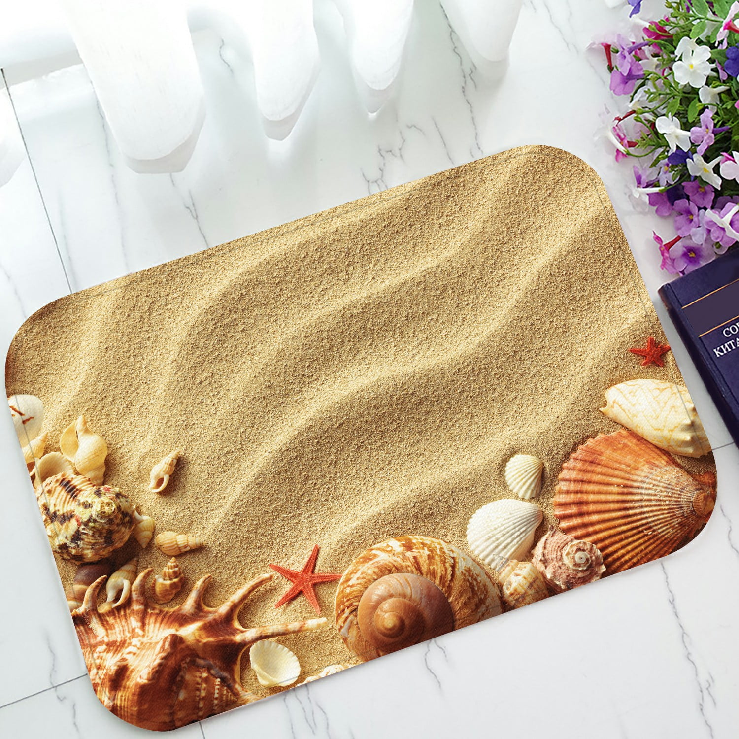 ECZJNT sea shells sand Doormat Bath Mat Rug Entrance Rug Floor Mats 23 ...