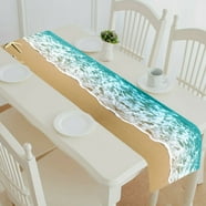 MYPOP Beach and Sea Table Runner Home Decor 14x72 Inch, Coastal Ocean ...