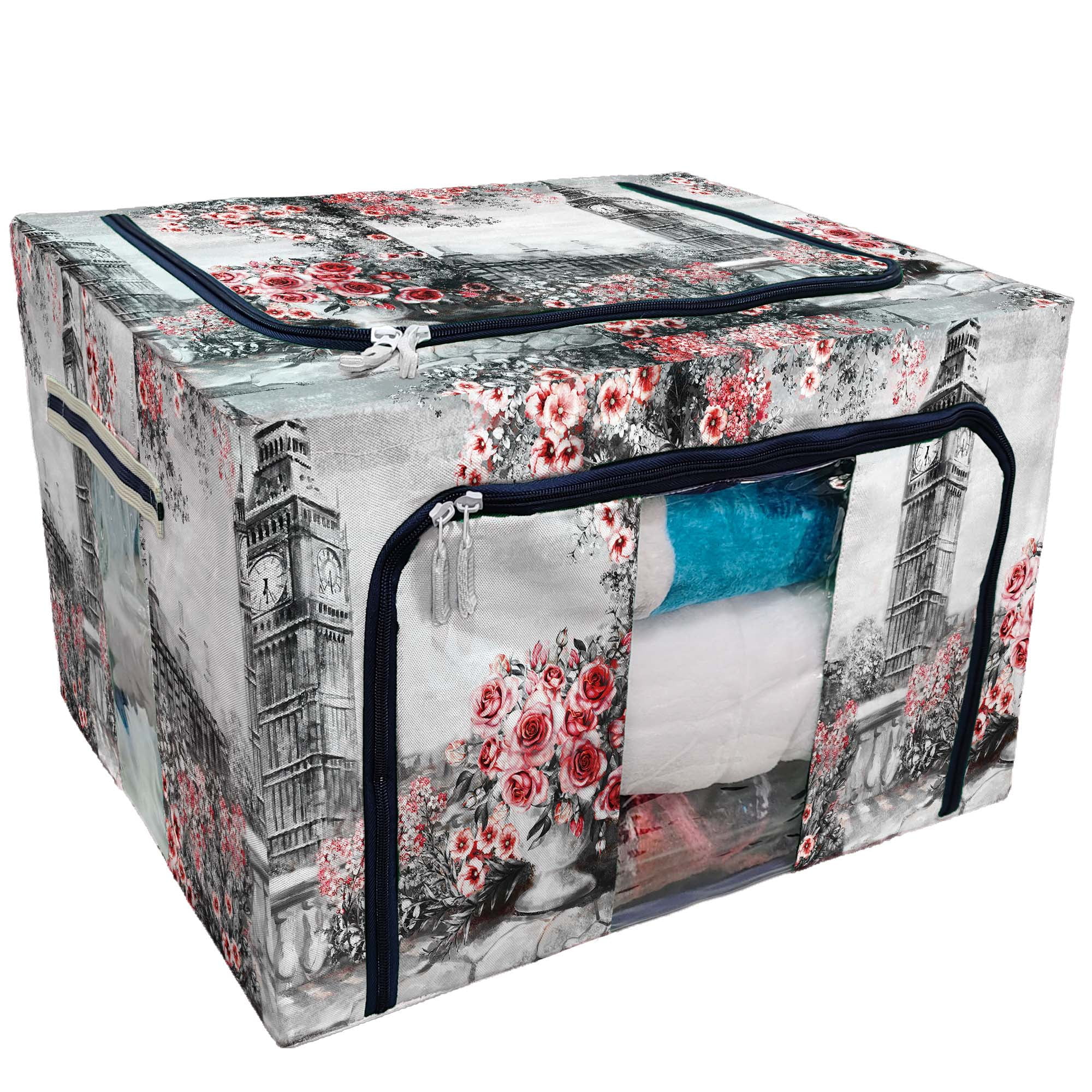 ECZJNT summer in London gentle city landscape flower rose leaf Storage ...