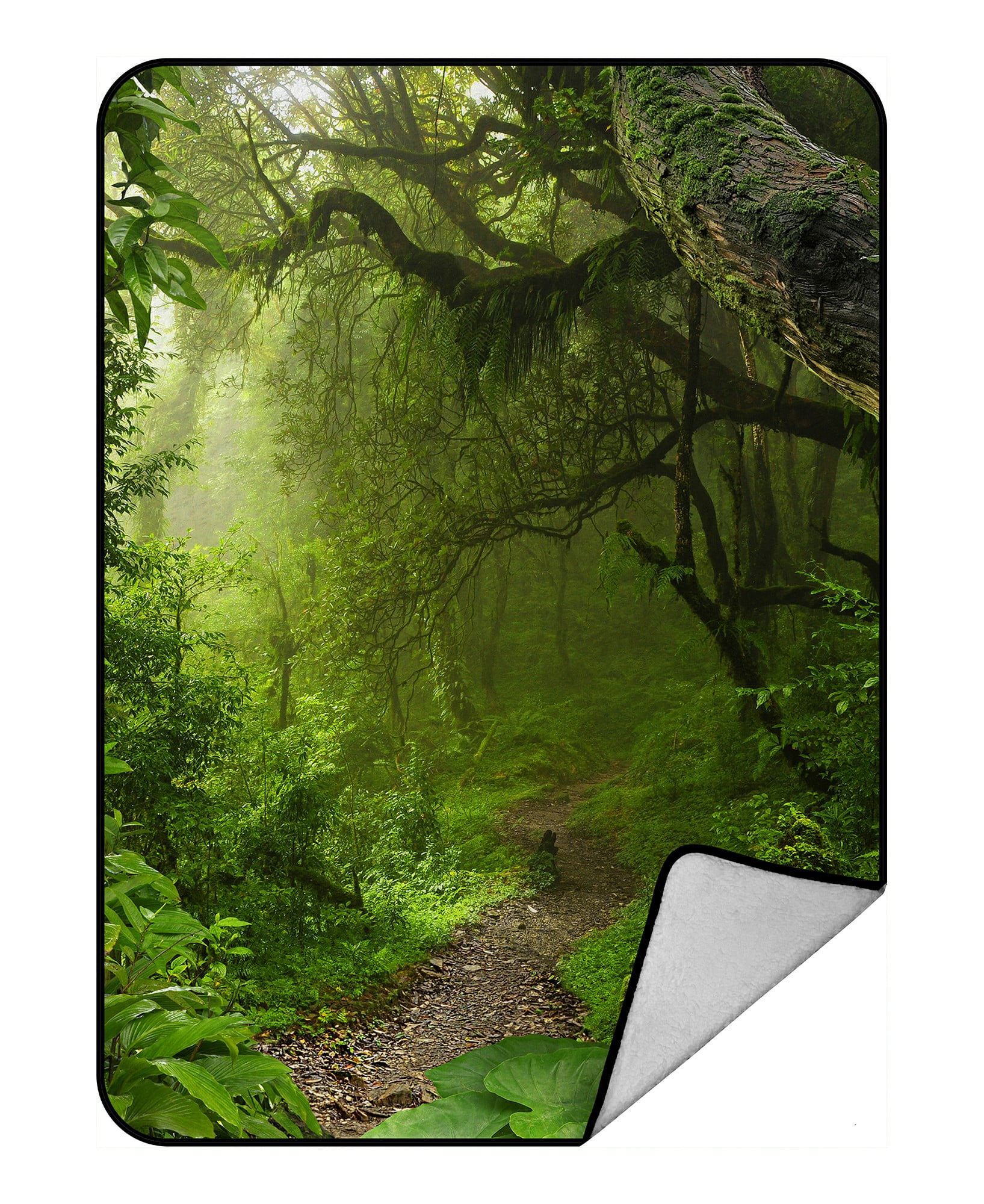 ECZJNT tropical jungle Throw Blanket Fleece Blankets Plush Blanket ...