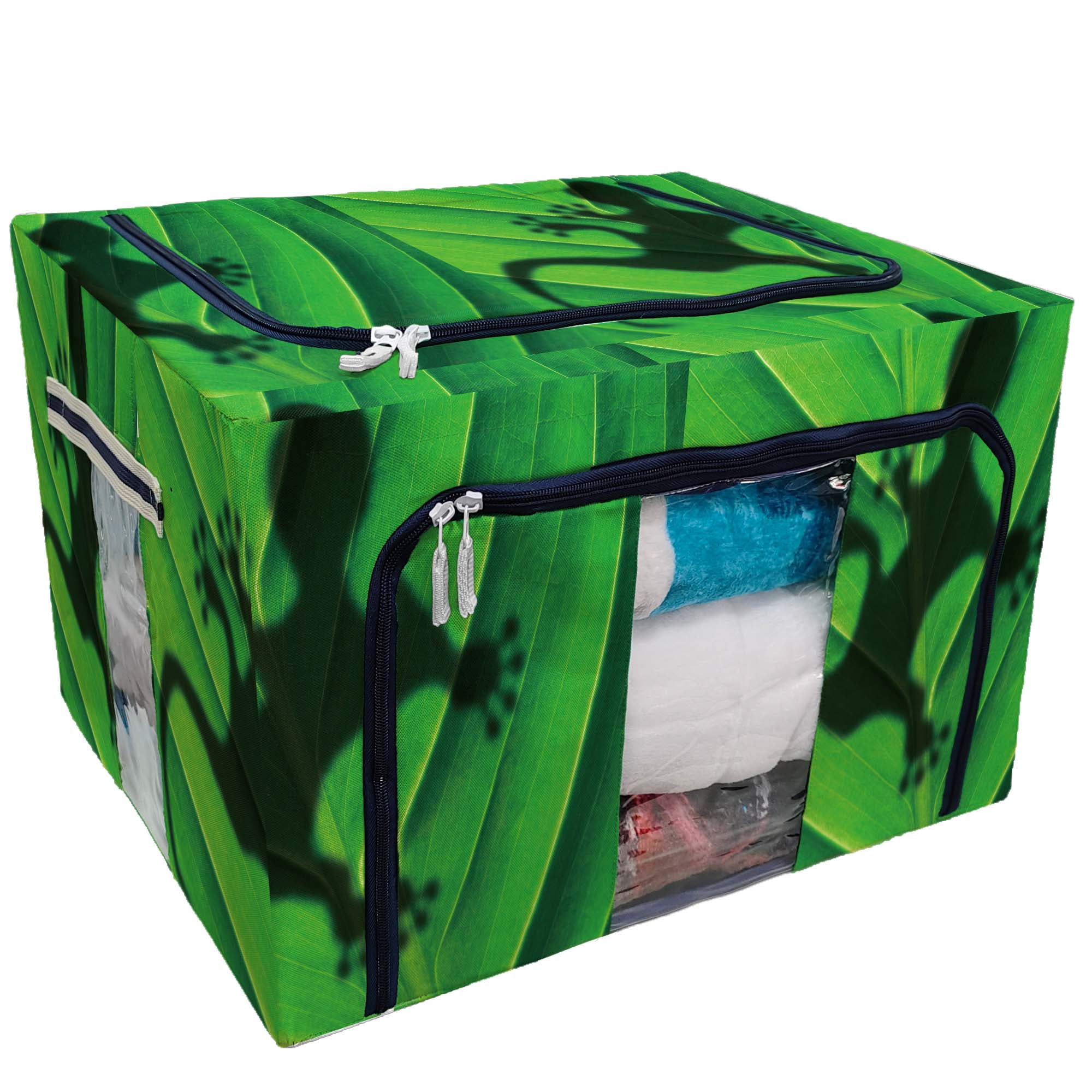 ECZJNT tropical leaf and gecko or lizard animal Storage Bag Clear ...