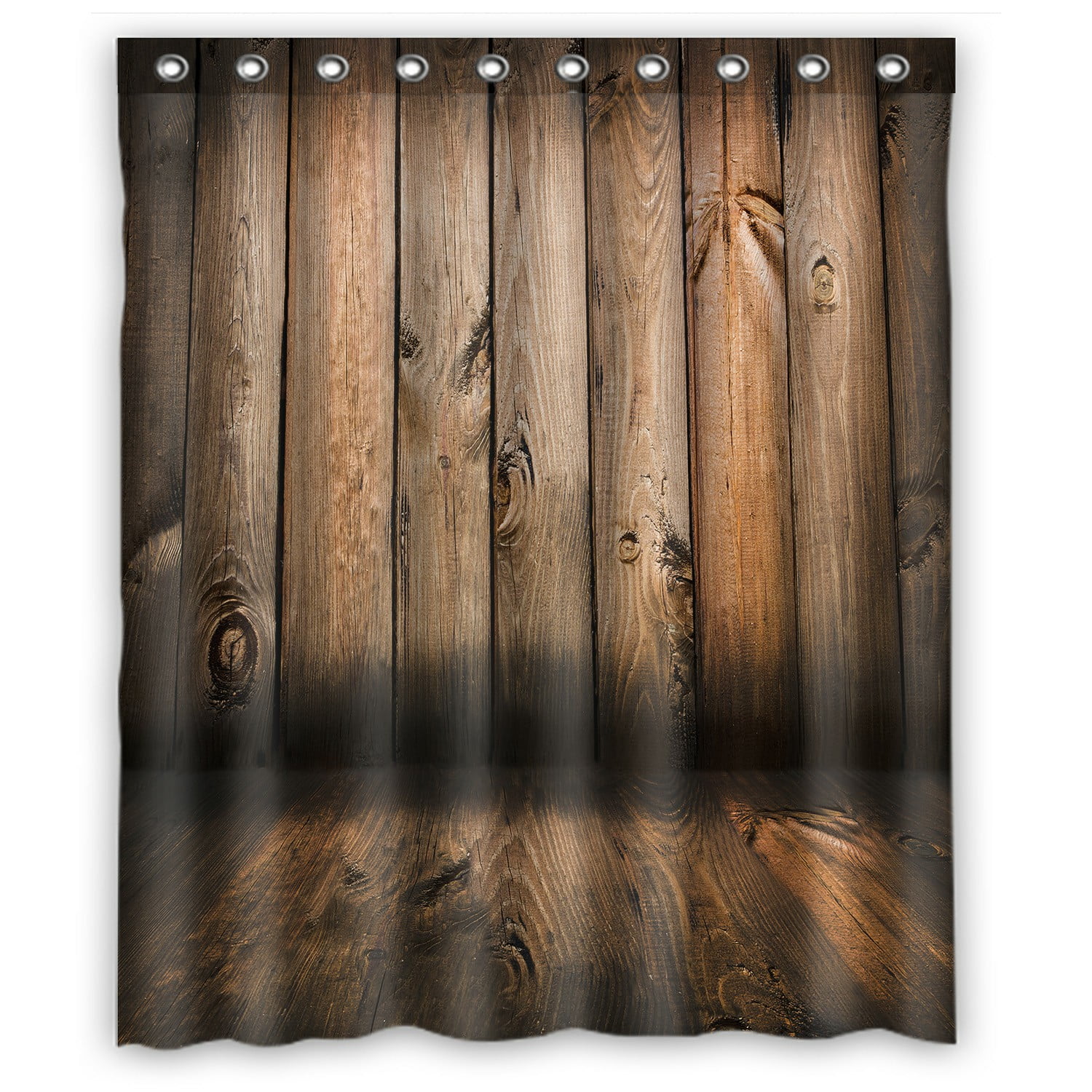ECZJNT wood texture background old panels Shower Curtain Bathroom ...