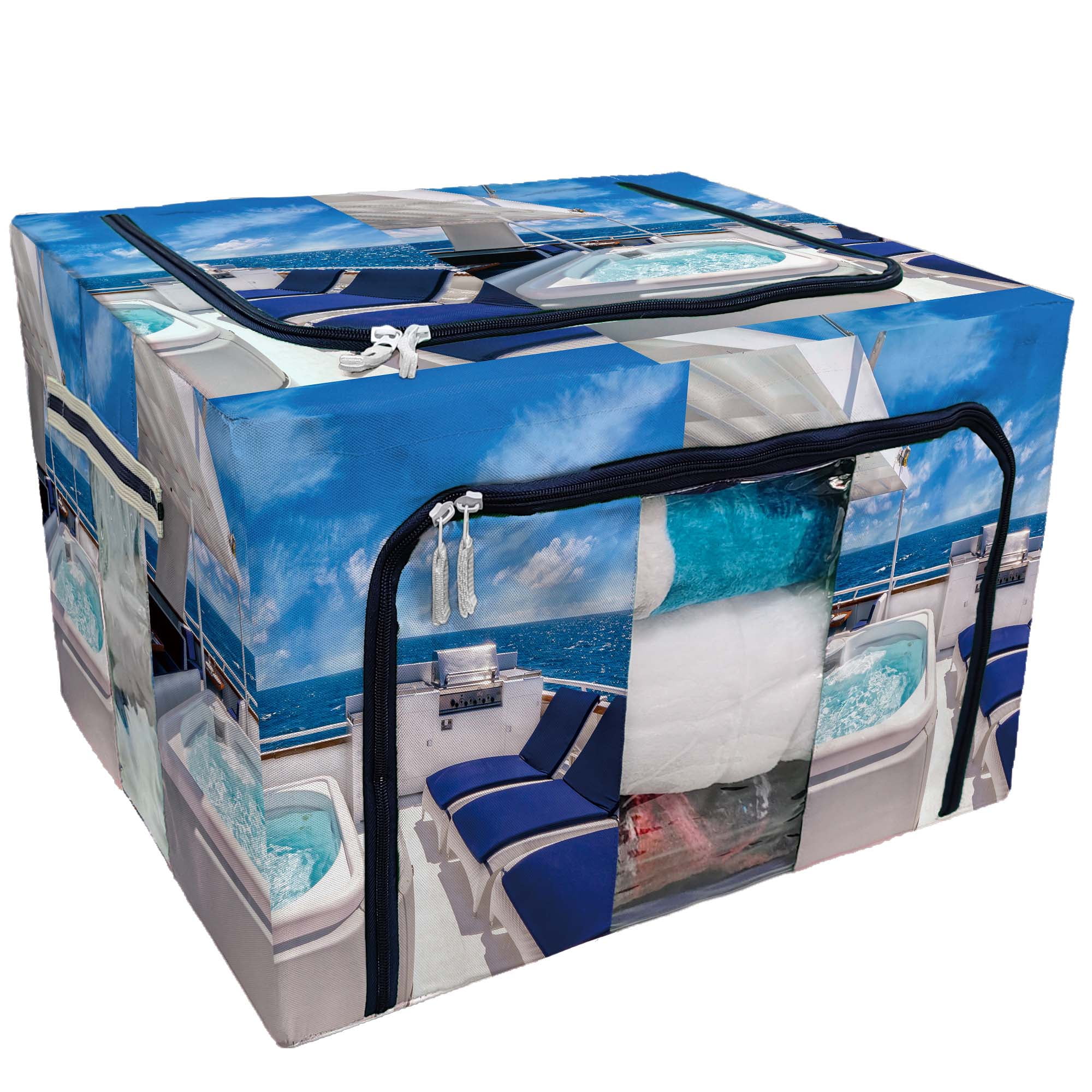 ECZJNT yacht hot tub spa deck chairs barbecue tropical water Storage ...