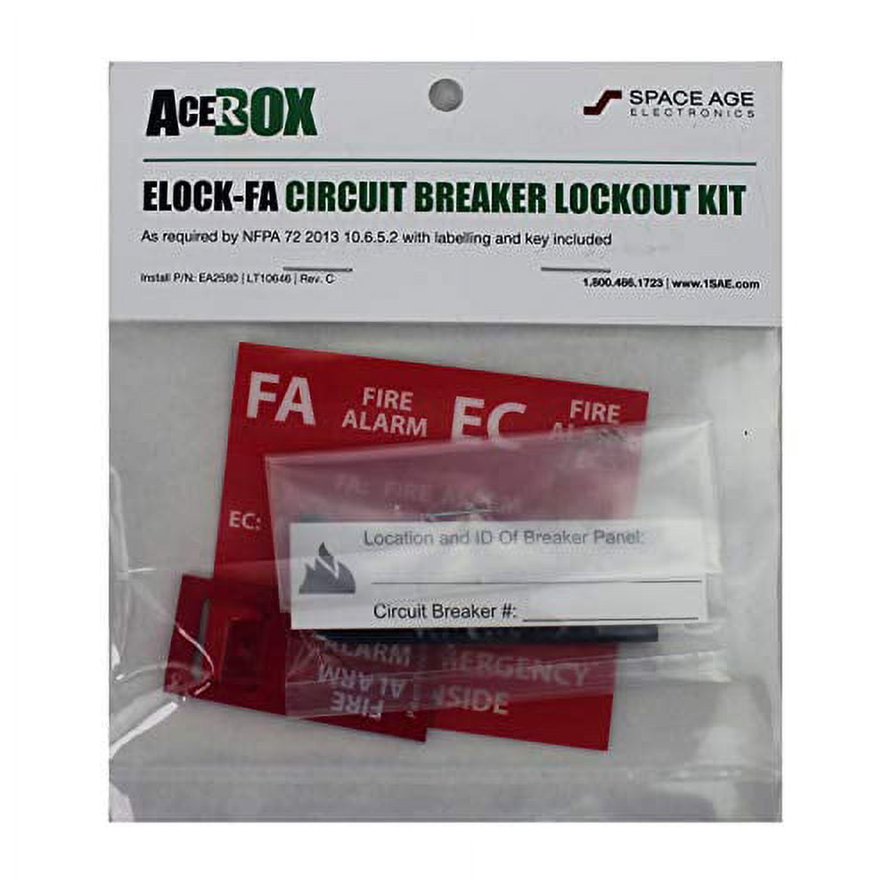 Space Age EClips ELOCK-FA, E-Series Fire Lockout Kit, NFPA 72 2013 ...