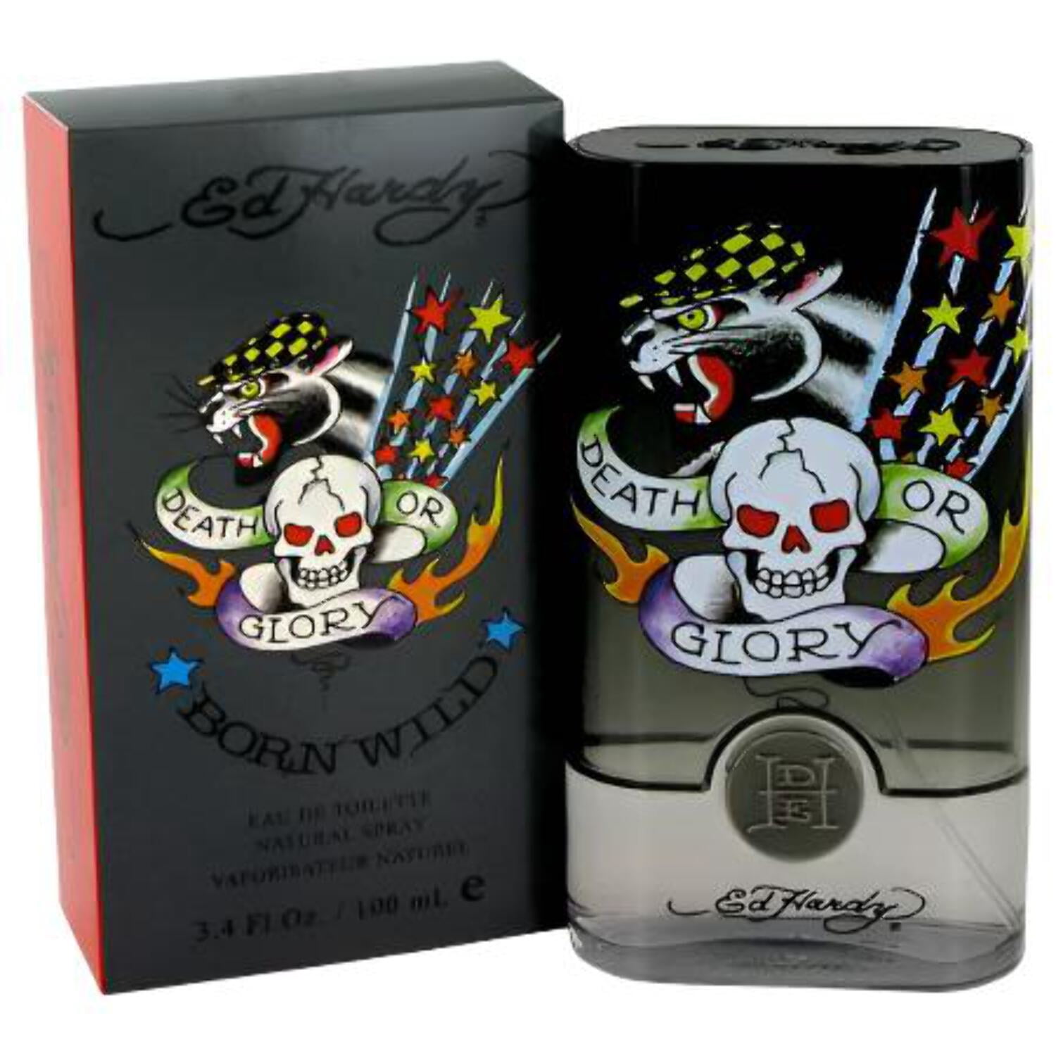 ED HARDY BORN WILD By Christian Audigier 3.4 FL.OZ EDT SPRAY FOR MEN ...