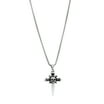 Ed Hardy Men's Shiny Silver Tone Metal Cross Pendant Necklace - Walmart.com