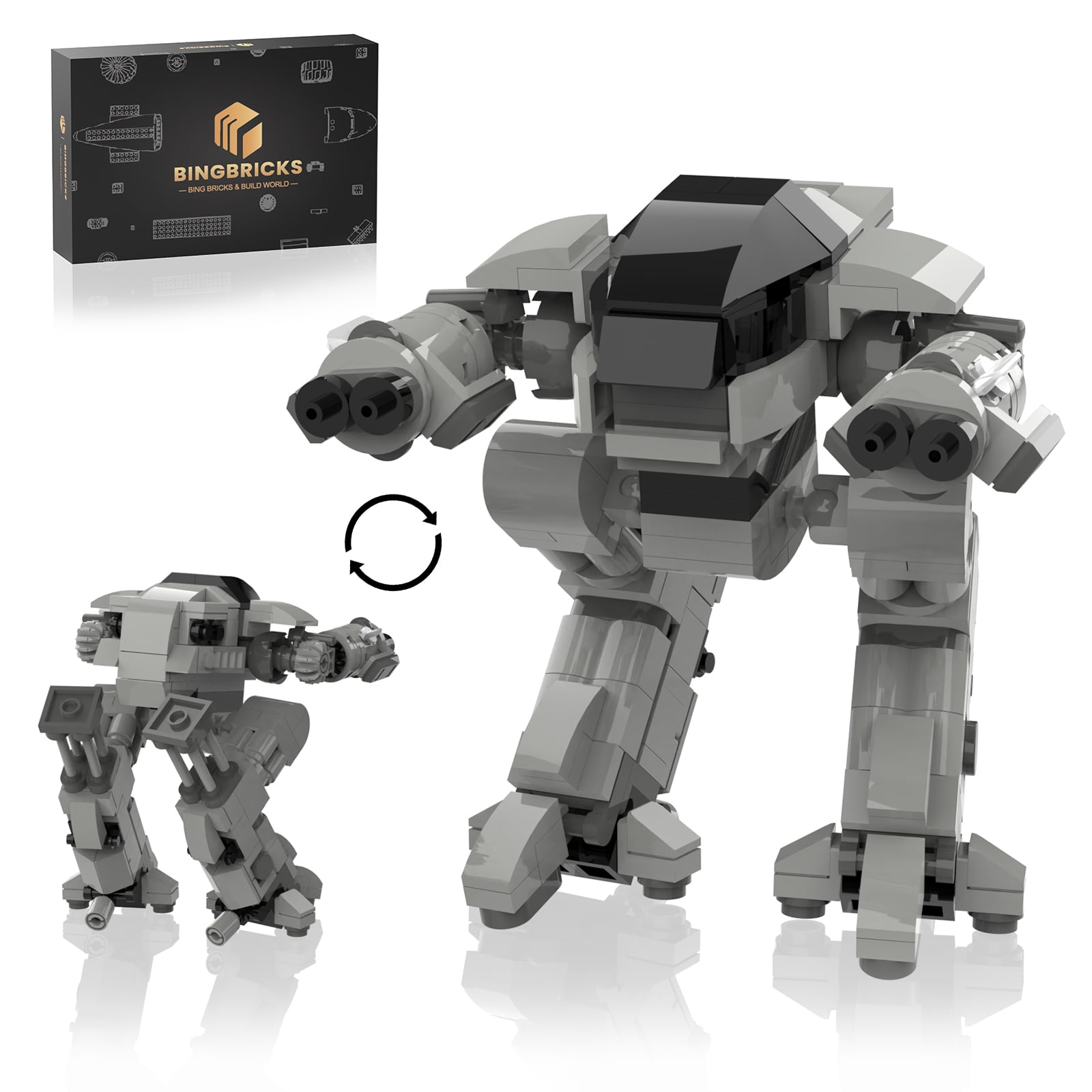 ED209 Robot Mecha Building Blocks, ED-209 Enforcement Robot Combat Mech ...