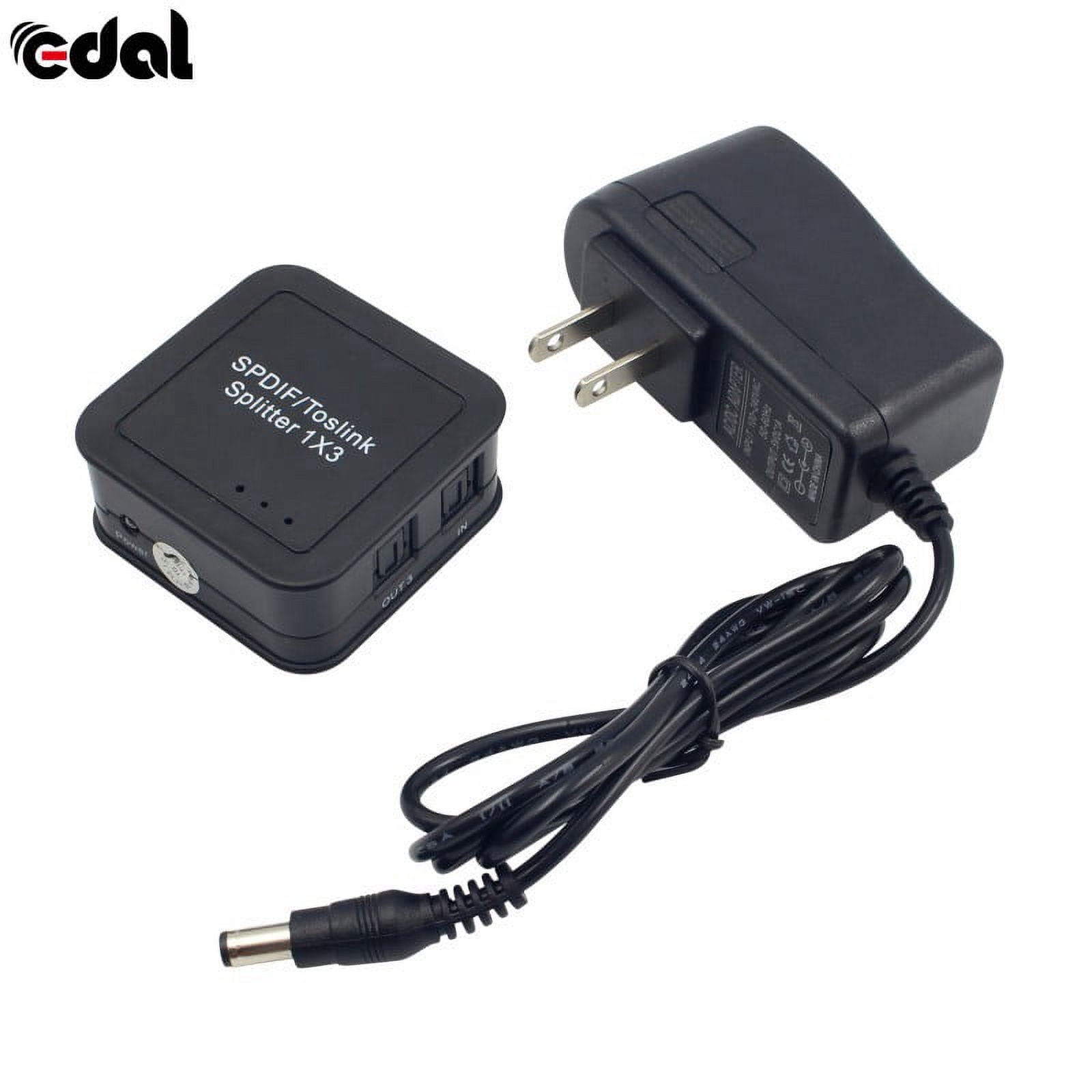 EDAL Portable Mini SPDIF TOSLINK Fiber Divider Digital Optical 1x3 1 ...