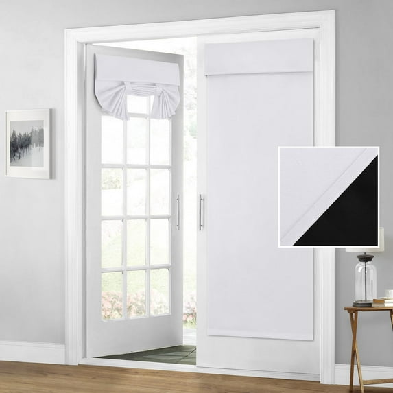 EDASCV-100% Blackout French Door Curtains, Privacy Door Curtains for ...