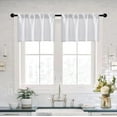 EDASCV-2 Pack White Valance,Rod Pocket Waterproof Room Darkening ...