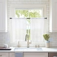 EDASCV-2 Panels Kitchen Tiers Half Window Sheer Curtains Rod Pocket ...