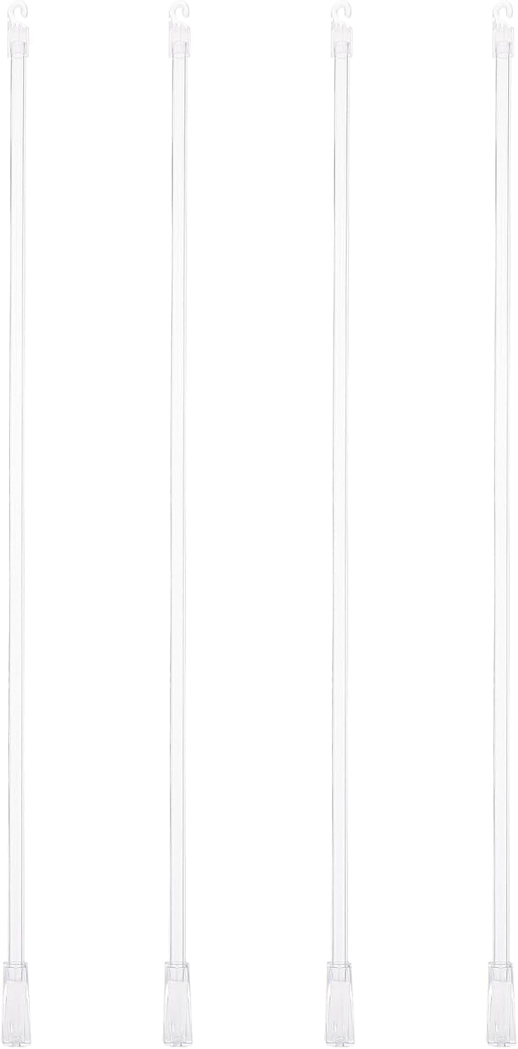 EDASCV-4-Pack Mini Blind Wand Clear, Sticks to Open Blinds Sturdy White ...