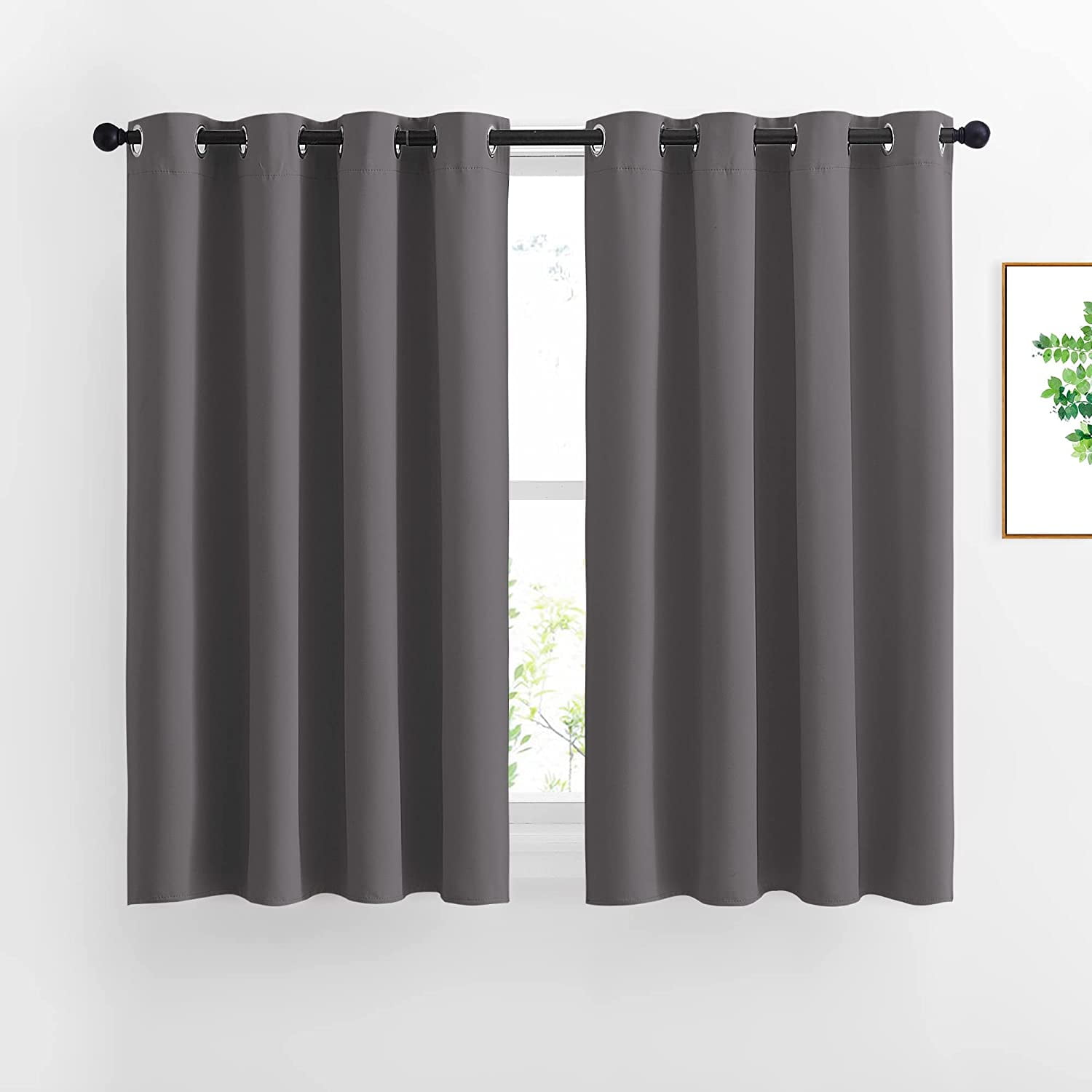EDASCV-Blackout Short Kitchen Window Curtains for Bedroom - Window ...