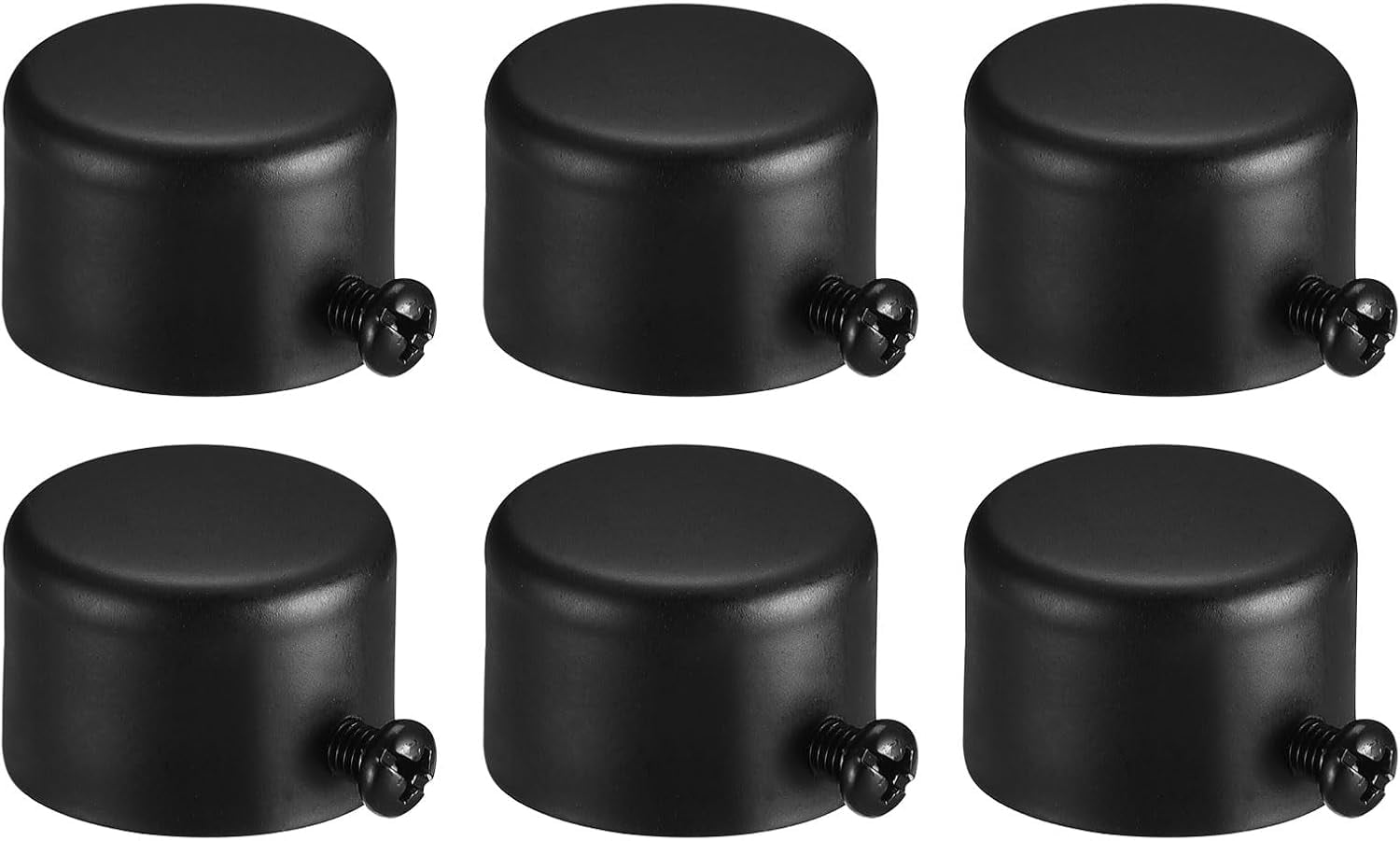 EDASCV-Curtain Rod Ends, 6Pcs Iron Drapery Rail Pole Head Cap Modern ...