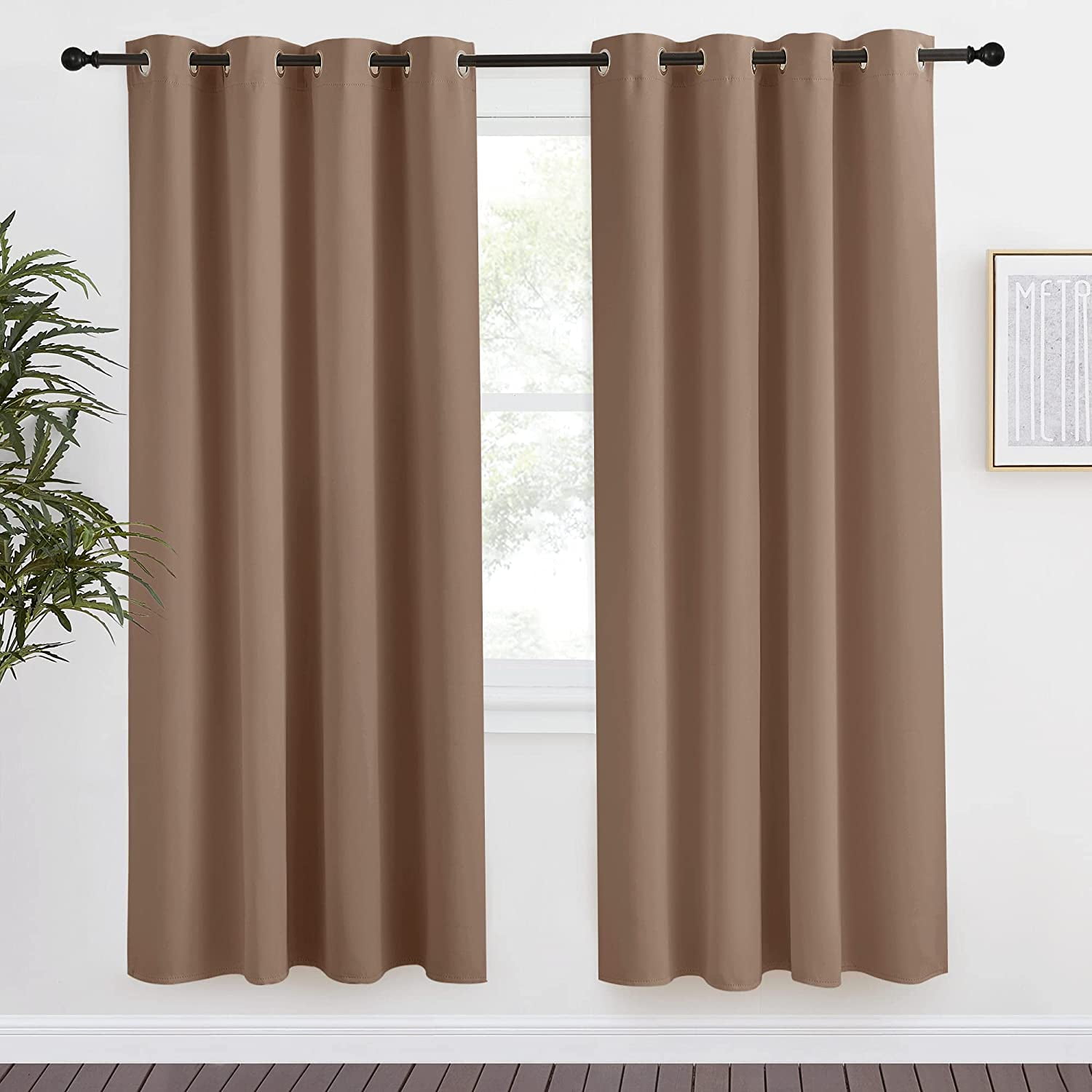 EDASCV-Grommet Top Blackout Curtain Panel, 55 inches Wide by 78 inches ...