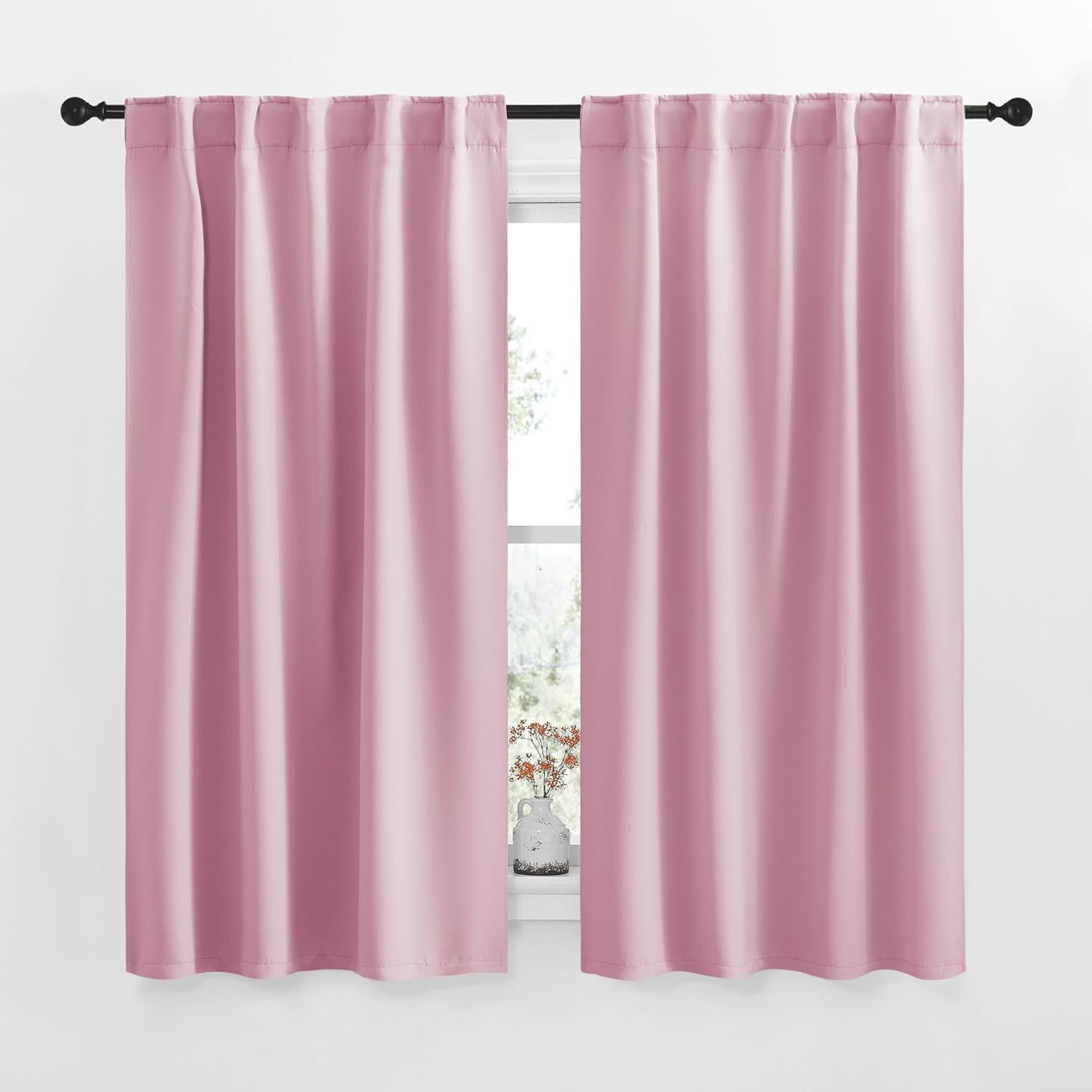 EDASCV-RV Curtains for Camper Windows - (Rouge Pink Color) 42x50 Inch ...