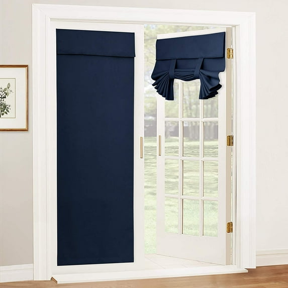 EDASCV-RYB Home French Door Curtains - Privacy Blackout Window Tie up ...