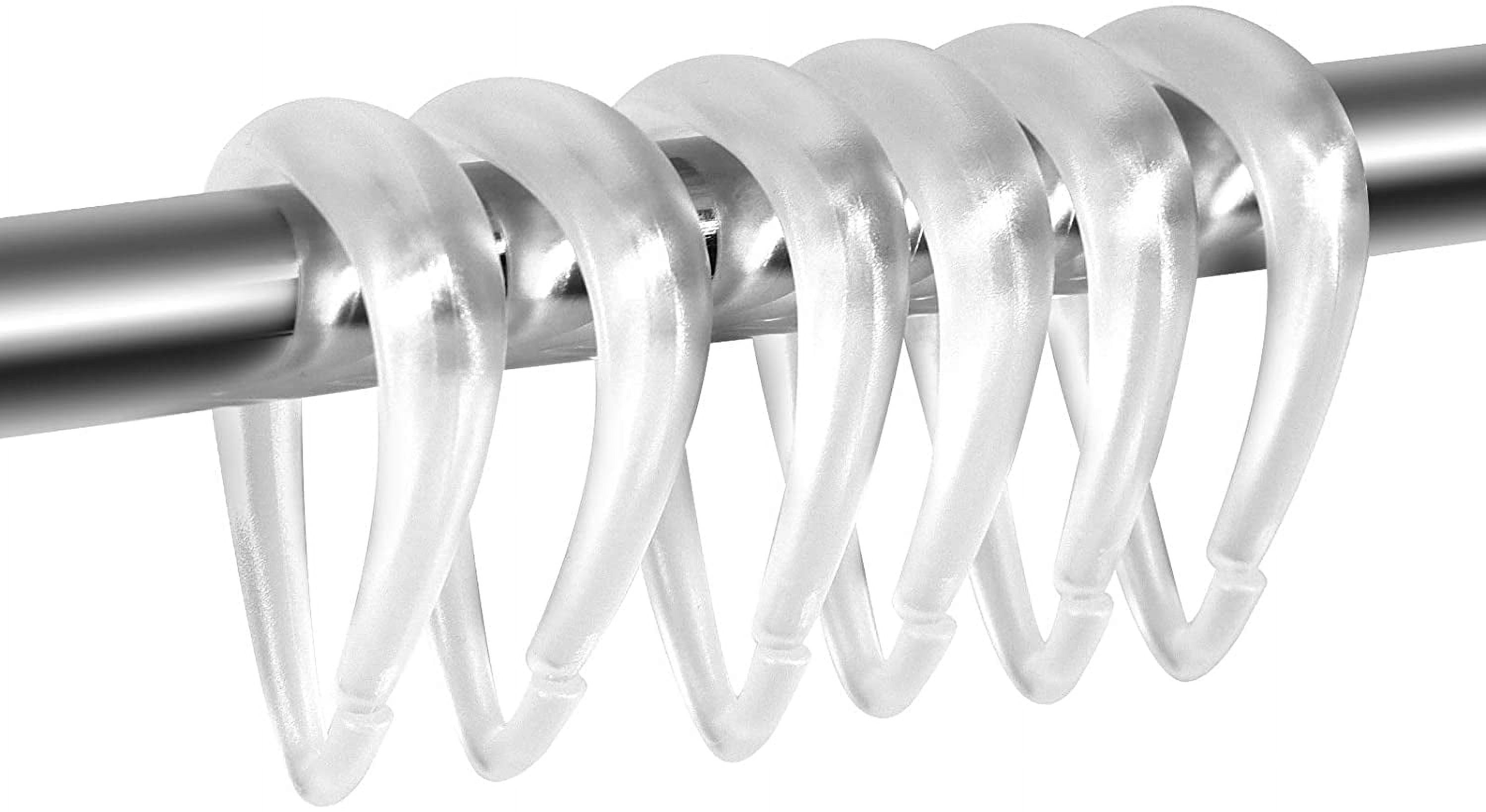 EDASCV-Shower Curtain Rings, Drop Shaped Plastic Shower Curtain Hooks ...