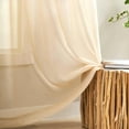 EDASCV-Taupe Sheer Curtains 84 Inches Long, Rod Pocket Sheer Drapes for ...