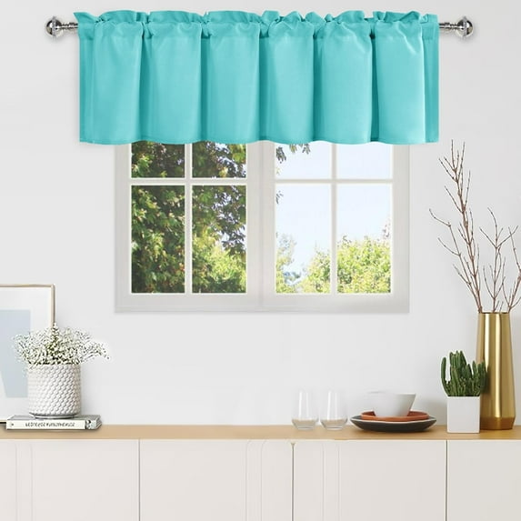 EDASCV-Valance Curtains for Living Room, Kitchen Valance Solid Short ...