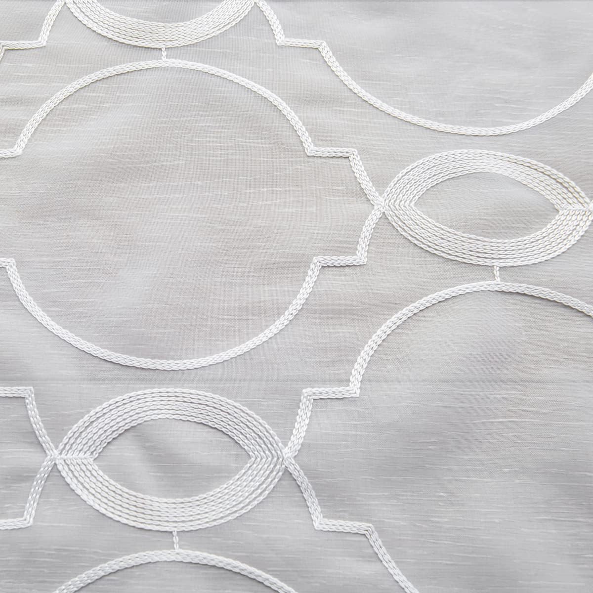 EDASCV-Window Art Three-Dimensional Embroider Ellipse Sheer Curtains 72 ...