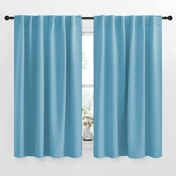 EDASCV-Window Treatment Blackout Curtains and Draperies - (Teal Blue ...