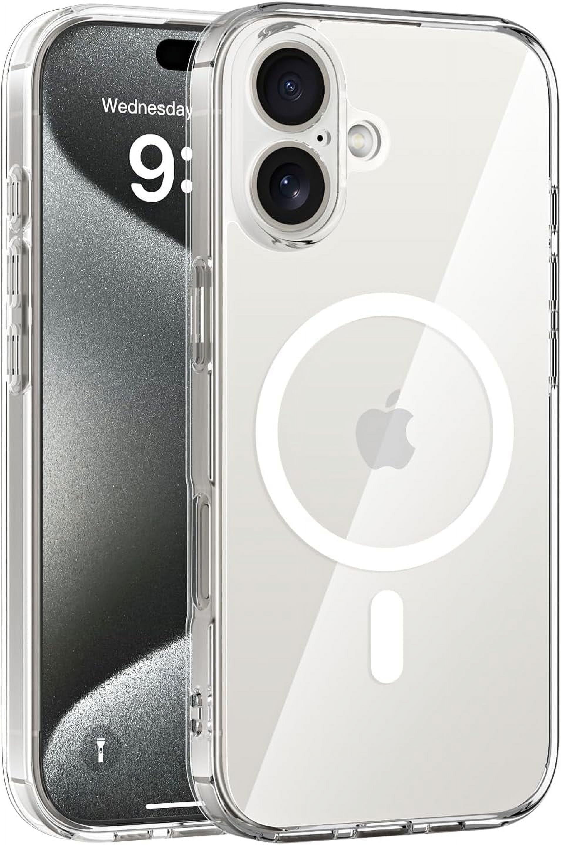 EDASCV-for iPhone 16 Plus Clear Slim Phone Bumper Case | Magnetic ...