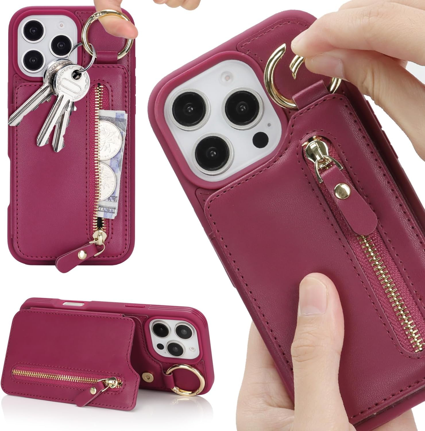 EDASCV-for iPhone 16 Plus case Wallet with Card Holder for Women Men ...