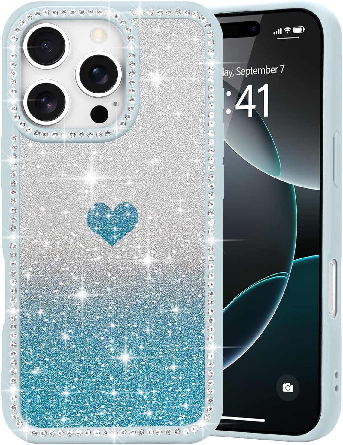 EDASCV-for iPhone 16 Pro Case, for Women Girls Cute Love Heart Luxury ...