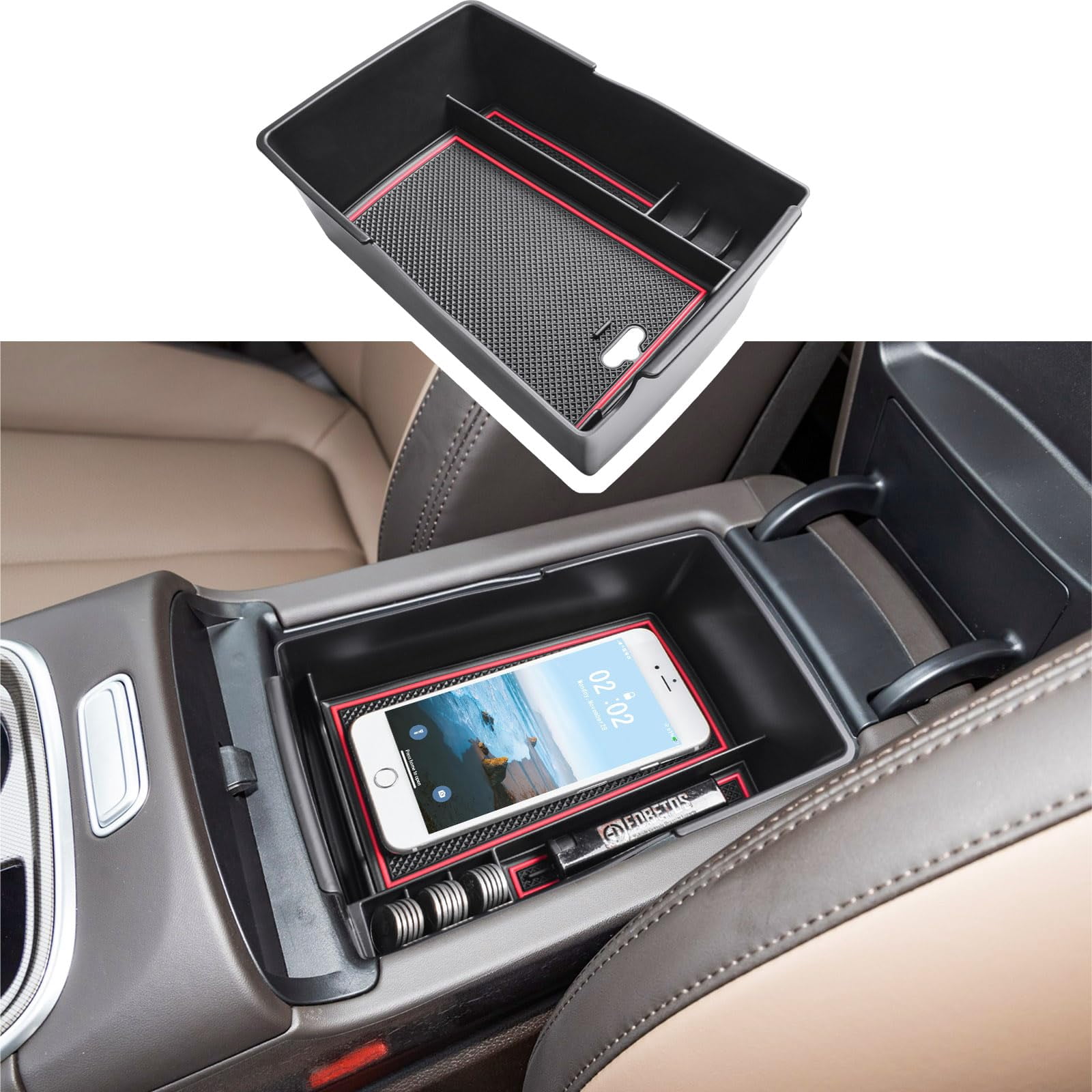 EDBETOS Center Console Organizer Tray Compatible with Hyundai Santa Fe ...
