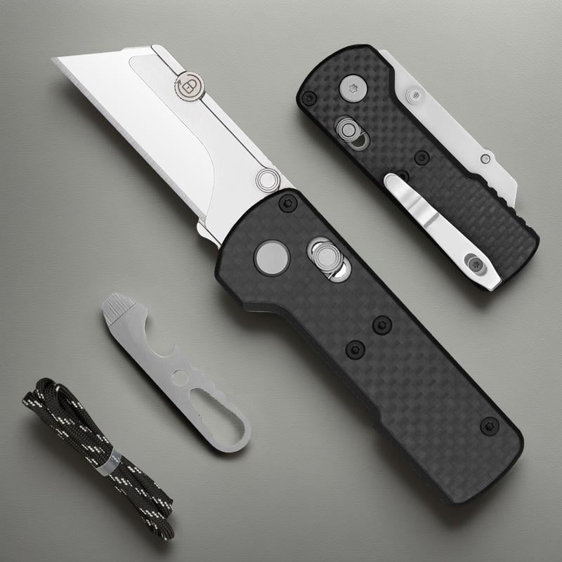 EDC Folding Pocket Utility Knife, Quick Change Box Cutter with Rail ...