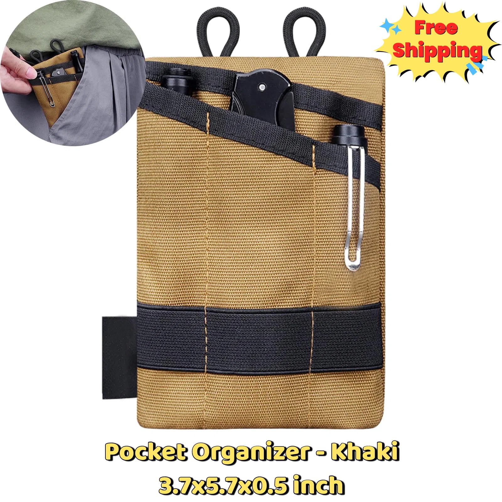 EDC Pouch Pocket Organizer, Belt Pouches for Men Women, Tool Pouch ...