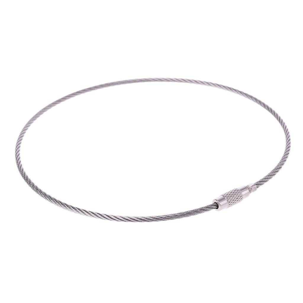 EDC Stainless Steel Wire Loop Keyring Blank Cable Circle for DIY ...