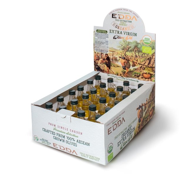 EDDA Extra Virgin Olive Oil 40ml (1,35oz) 0,3% acid/24pcs SET, Cold ...