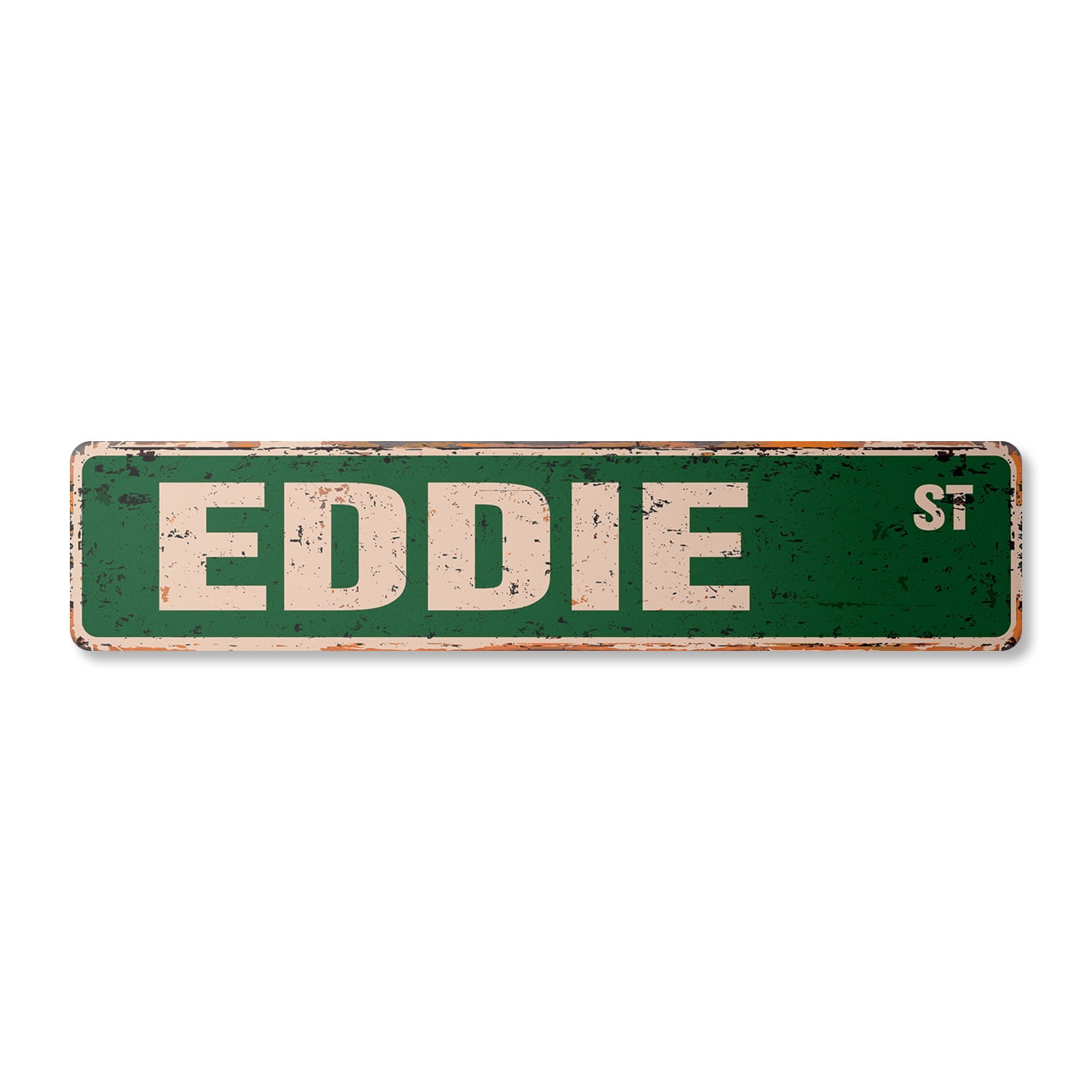 EDDIE Vintage Plastic Street Sign Childrens Name Room Sign | Indoor ...