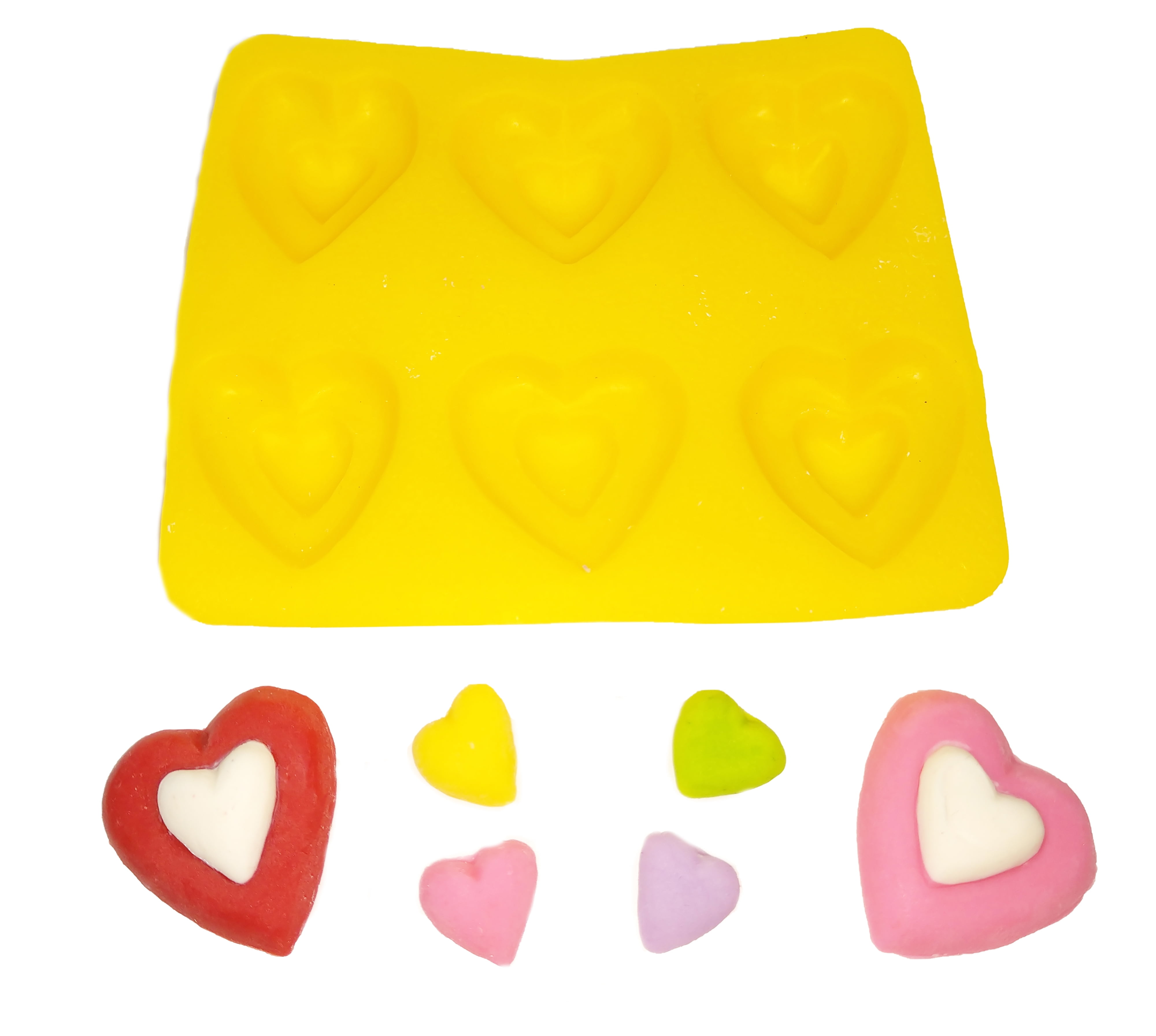 EDELAINE'S 2 Hearts as One 6 Cavity Silicone Molds for Cream Cheese ...