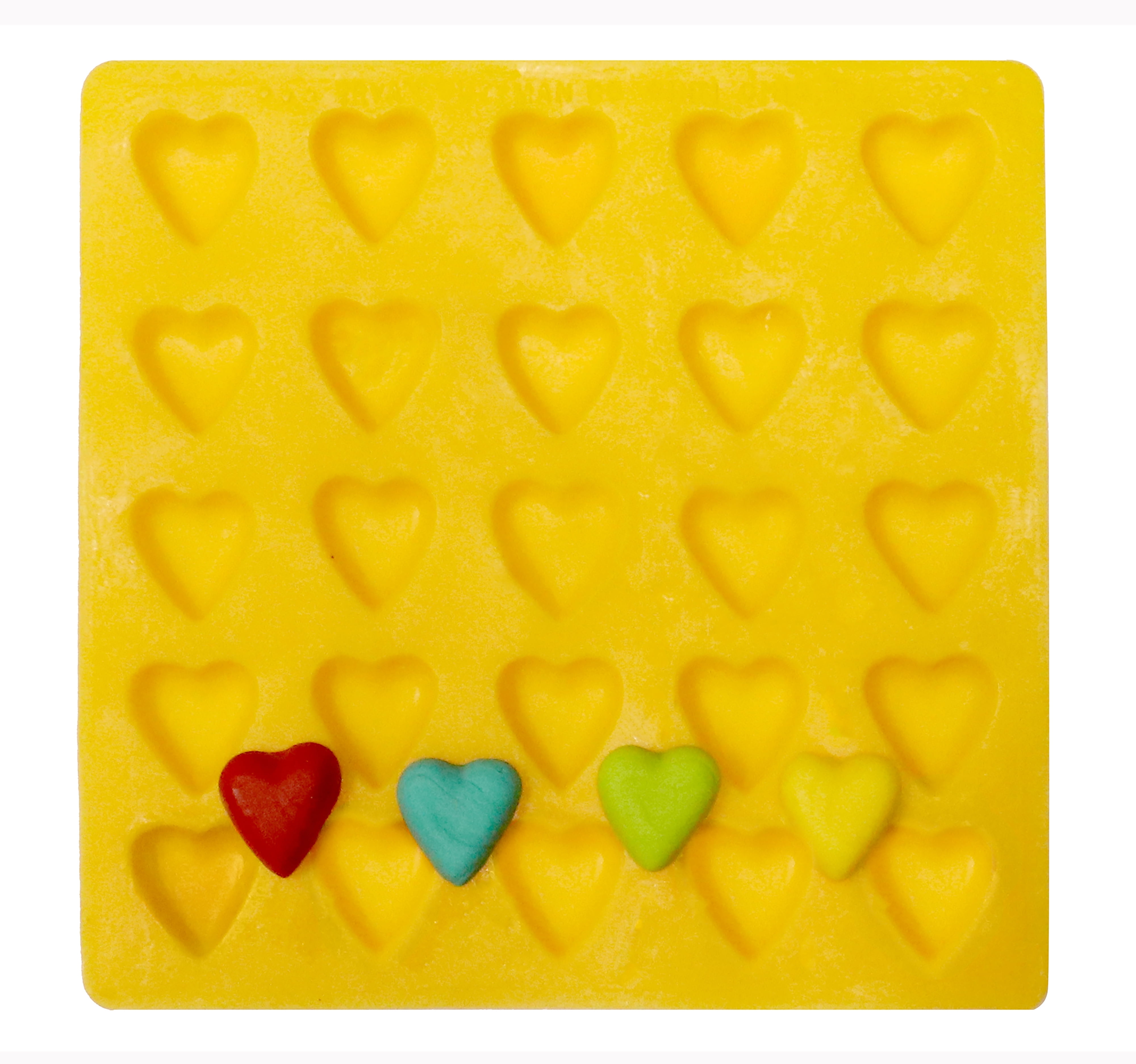 EDELAINE'S Heart 25 Cavity Silicone Molds for Cream Cheese Mints ...