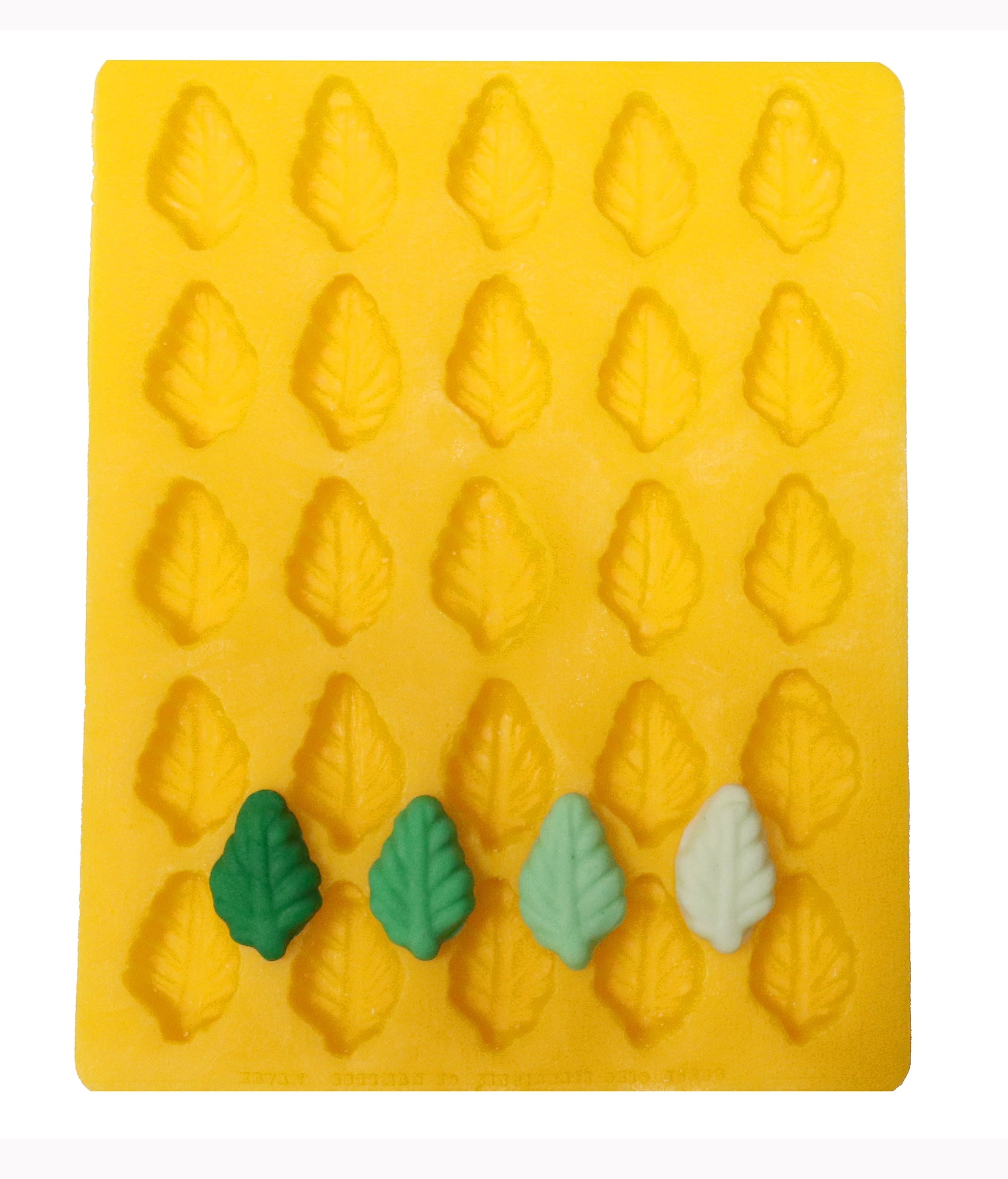 EDELAINE'S Leaf 25 Cavity Silicone Molds for Cream Cheese Mints ...