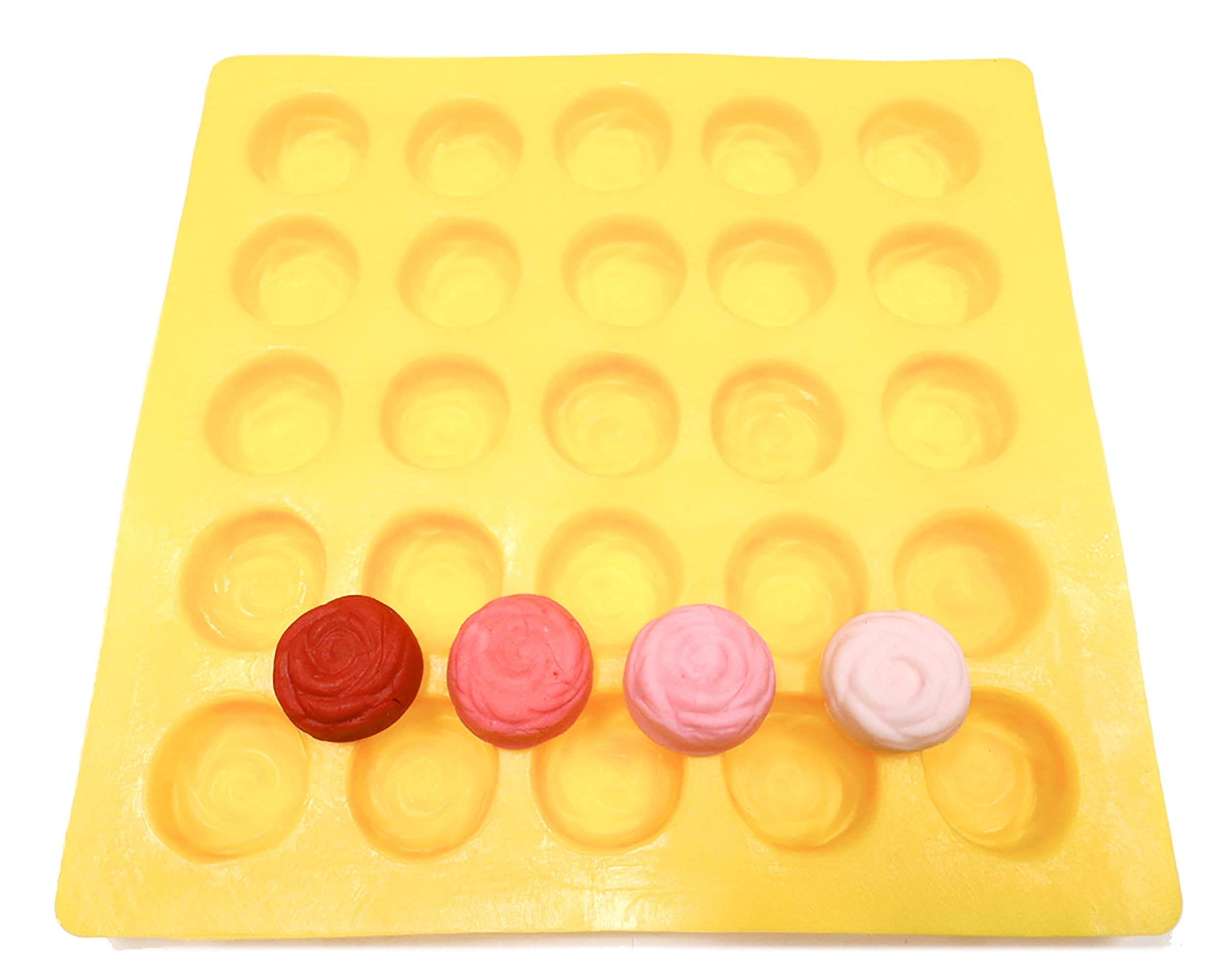 EDELAINE'S Rose 25 Cavity Silicone Molds for Cream Cheese Mints ...