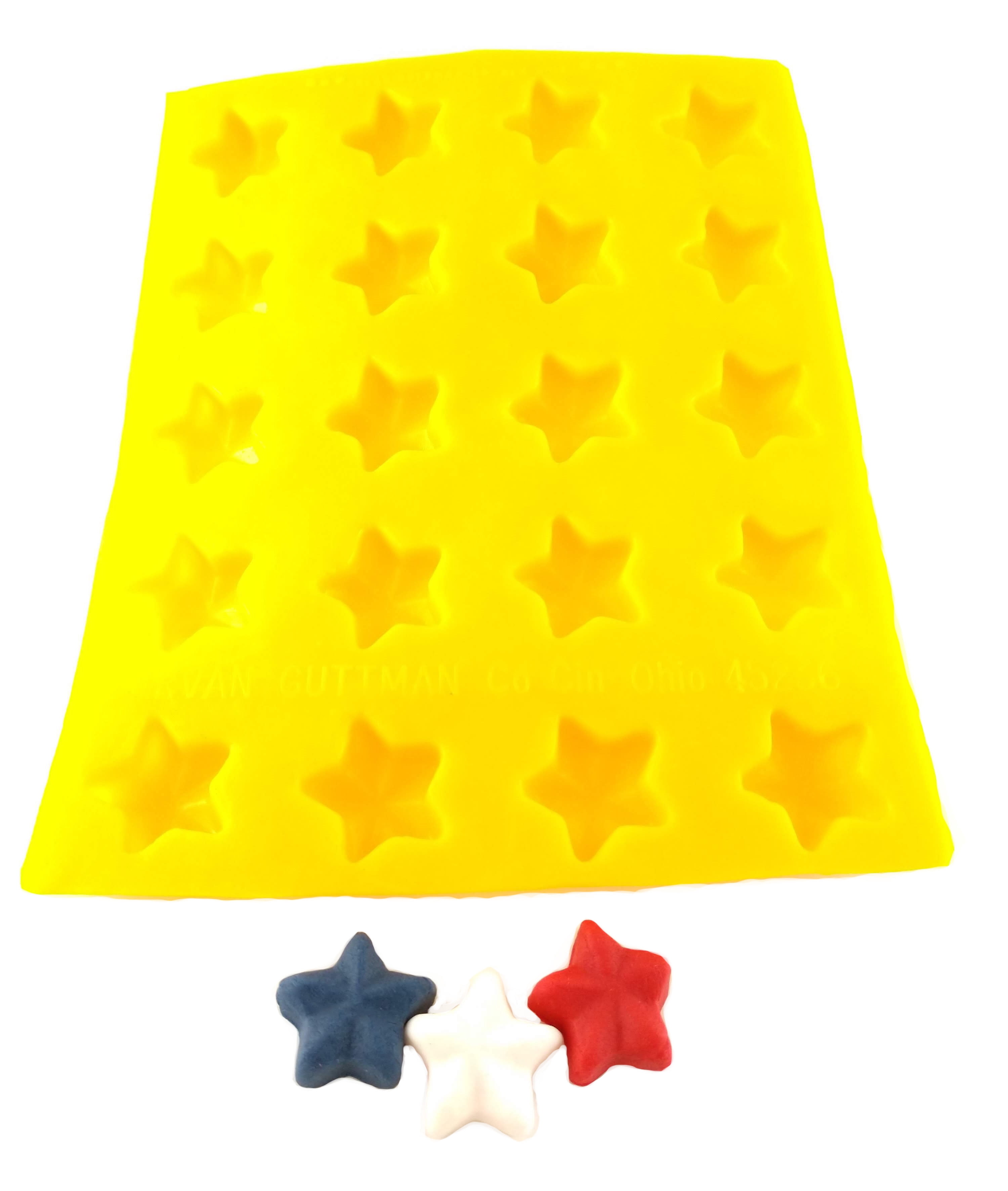 EDELAINE'S Star 20 Cavity Silicone Molds for Cream Cheese Mints ...