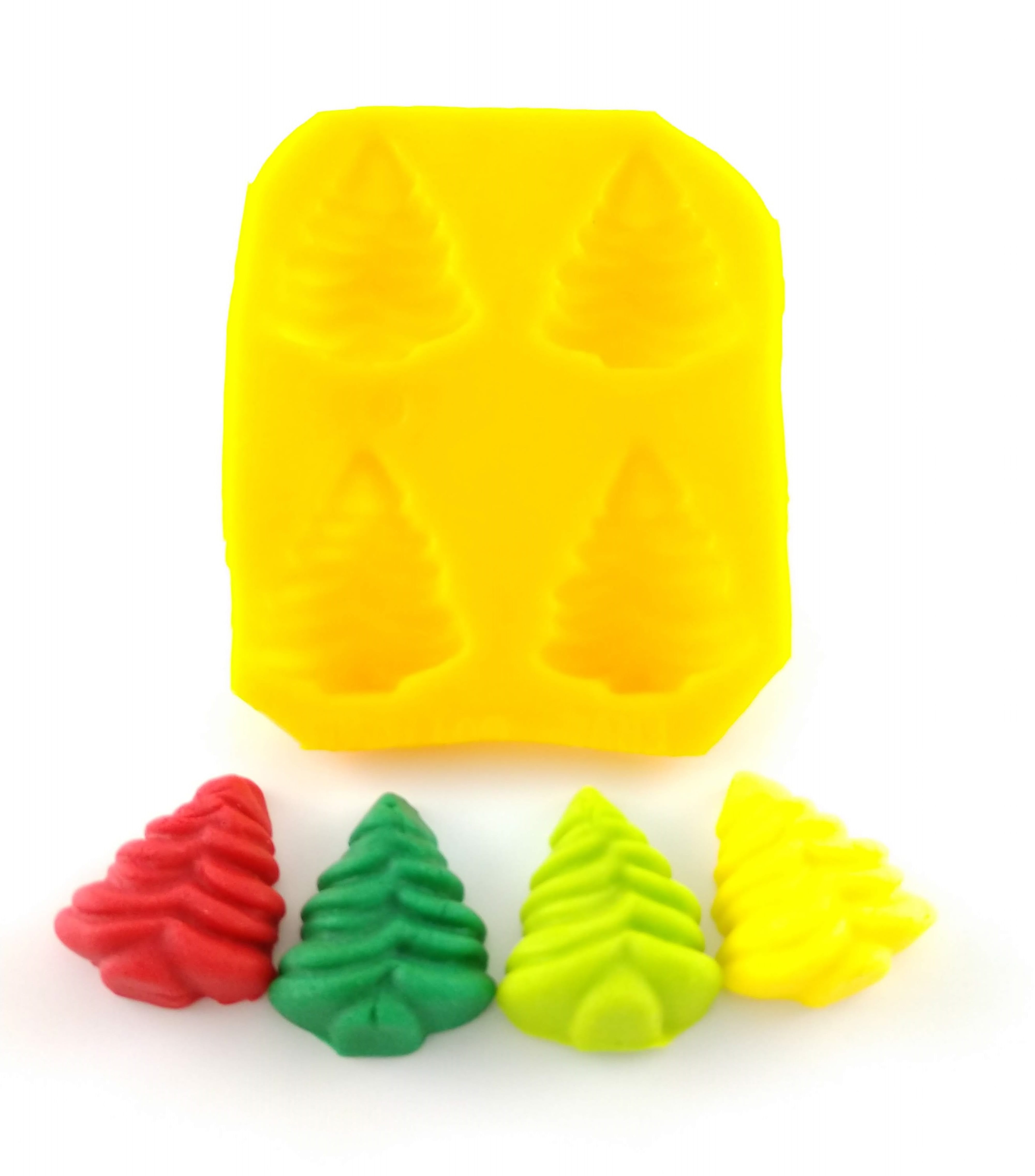 EDELAINE'S Tree 4 Cavity Silicone Molds for Cream Cheese Mints ...