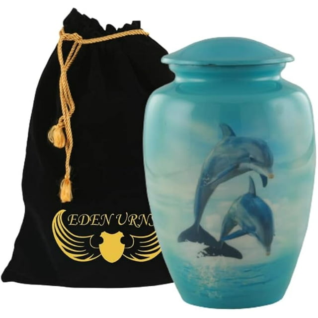 EDEN URNS Blue Val Fish Cremation Urns for Human Ashes for Funeral ...