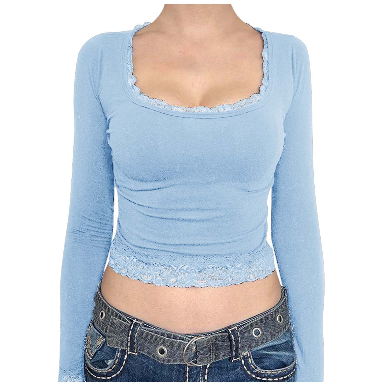 EDFBUYKRS Color Block Sweatshirts for Women Crewneck Long Sleeve Shirts ...