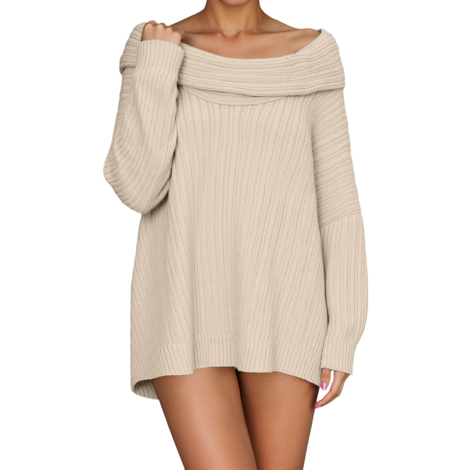 EDFBUYKRS Female Sweaters Women's Plus Size Cardigan Long Sleeve ...